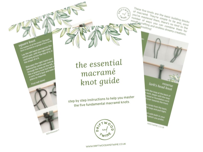 Macrame Knot Guide | Macrame Knot Tutorial for Beginners | Macrame ...