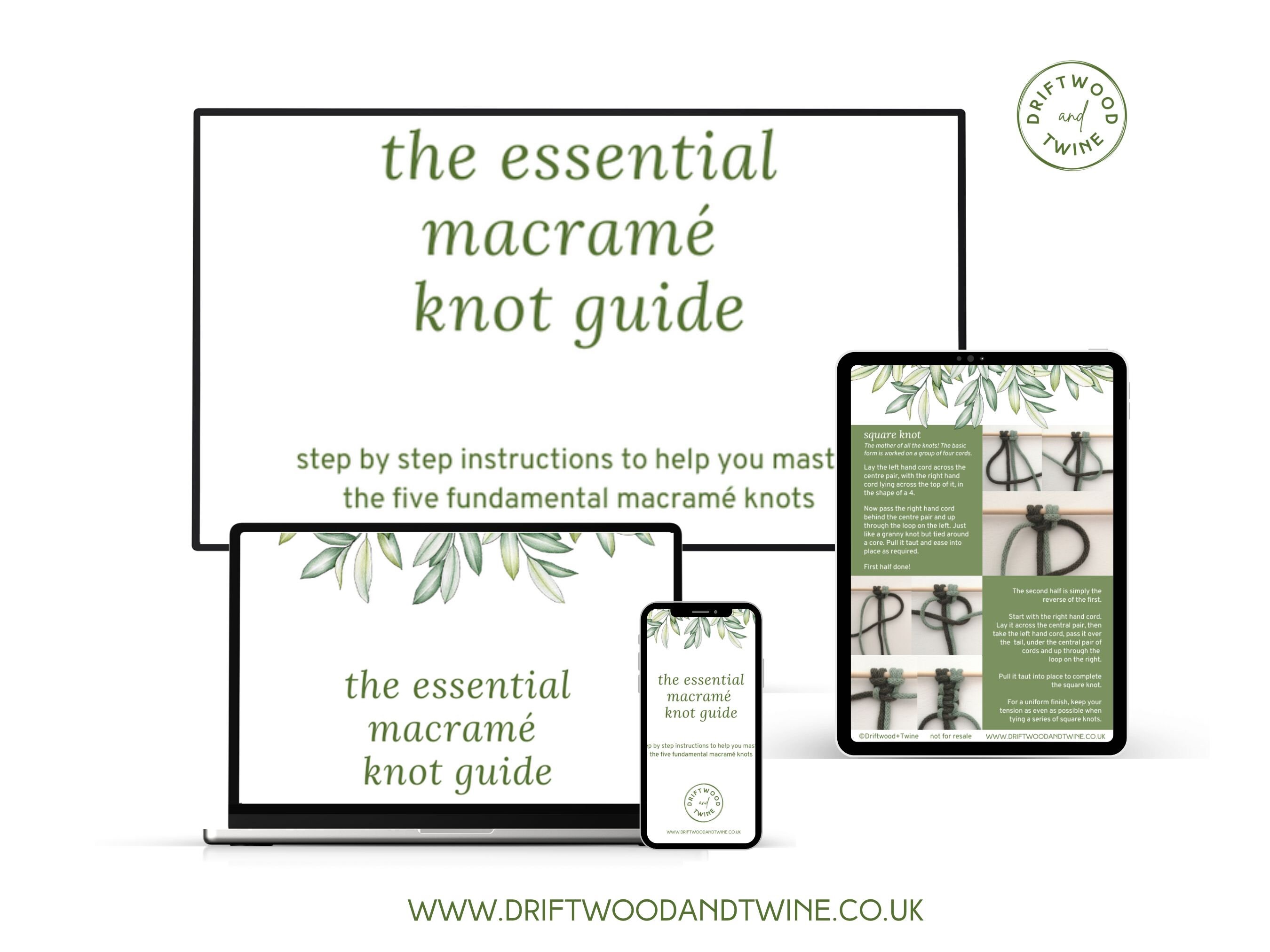 Macrame Knot Guide | Macrame Knot Tutorial for Beginners | Macrame ...
