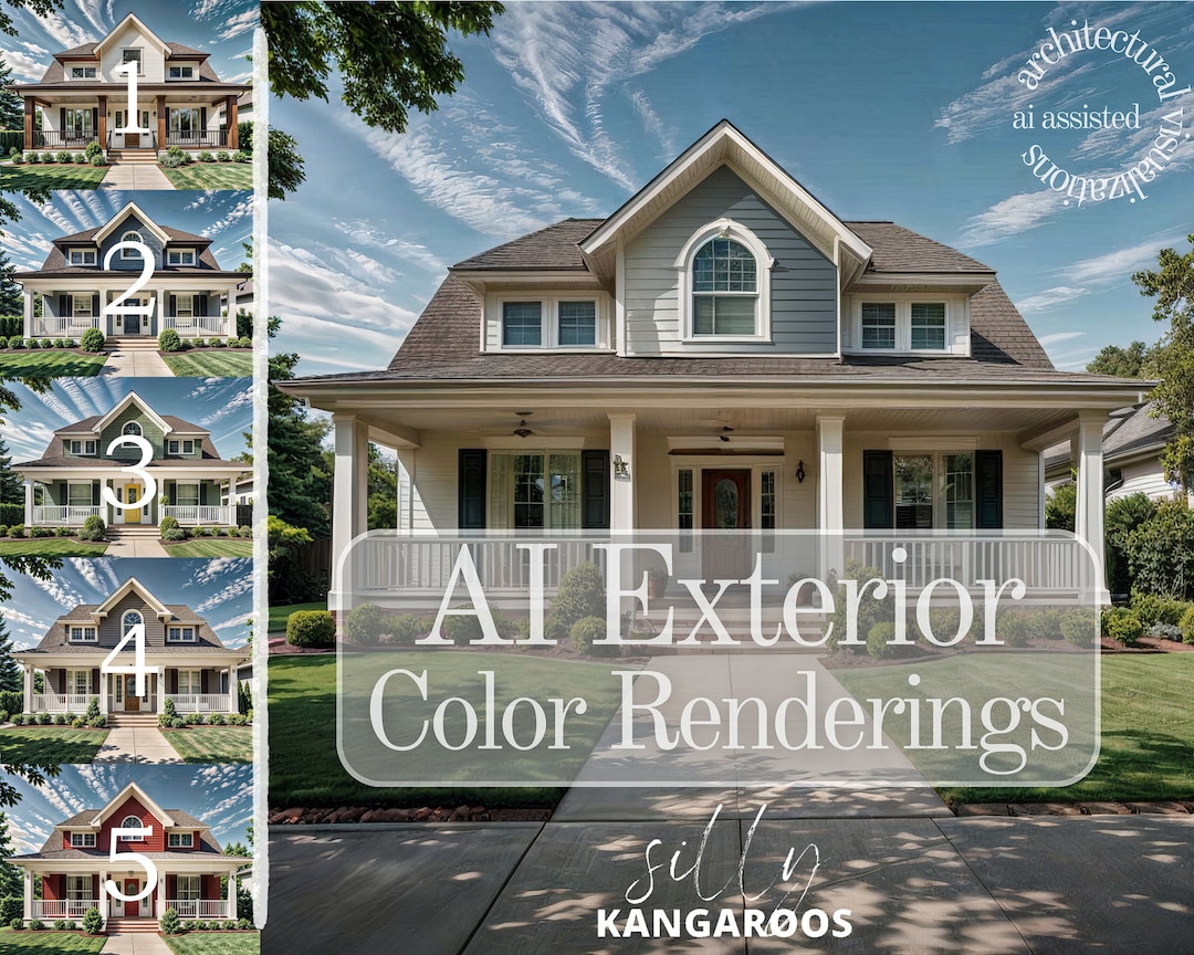 AI Exterior Color Renderings - Etsy