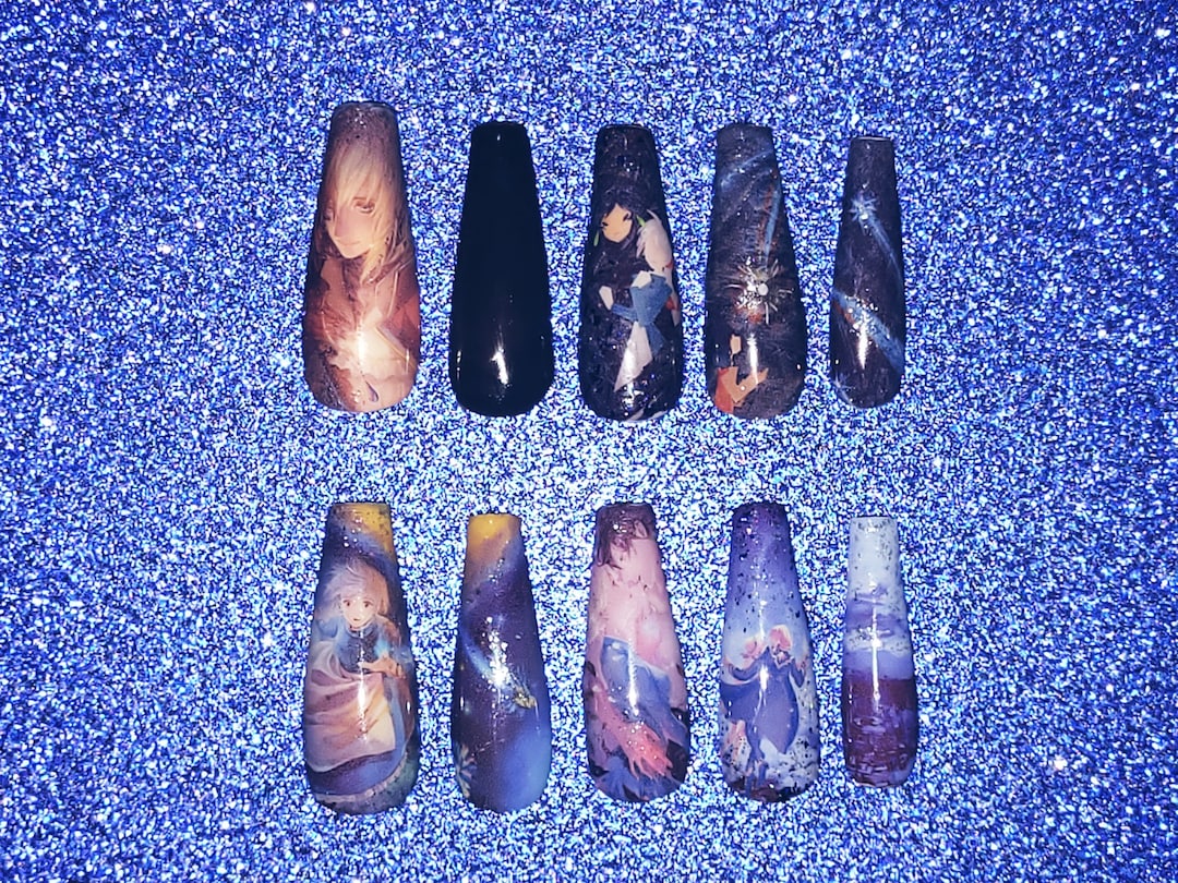 Howl and Sophie Press on Nails | Color and Temperature Changing ...