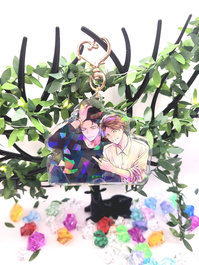 Given BL Shizusumi Yagi & Hiiragi Kashima Acrylic Keychain Rainbow ...
