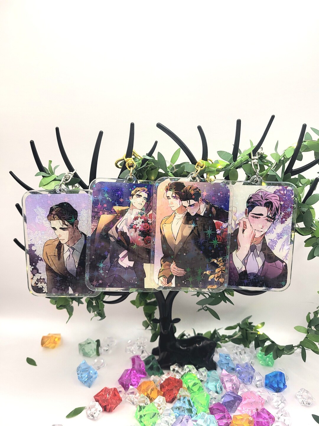 DTR BL | Ash & Karlyle | Holographic Acrylic Keychain | Double-sided ...