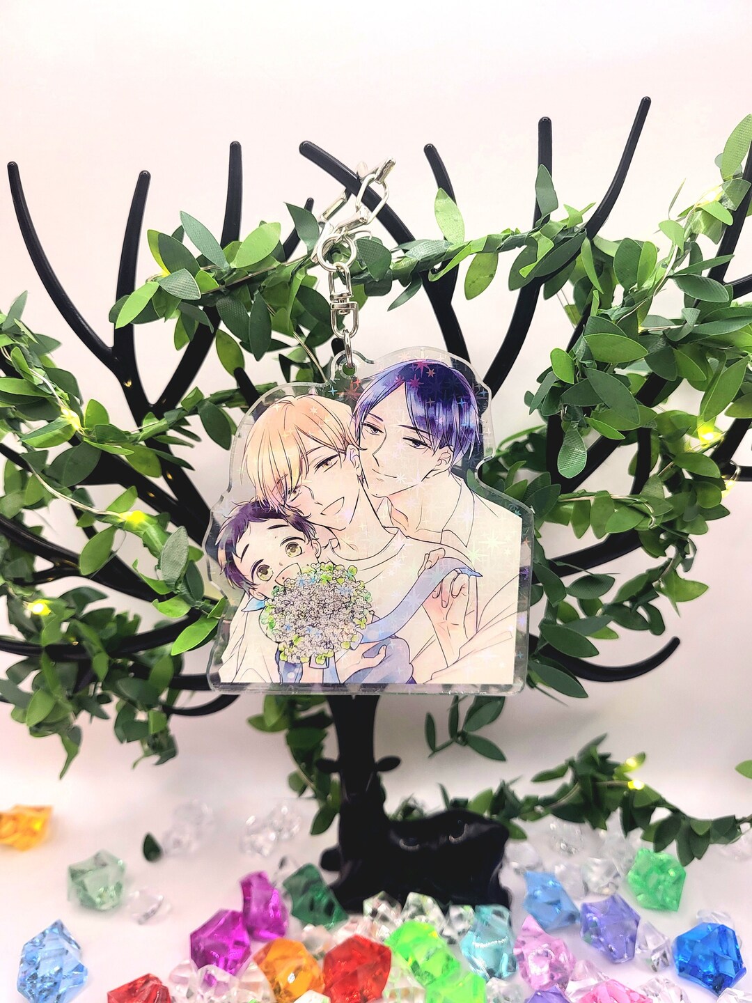 Tadaima, Okaeri BL Masaki Fujiyoshi & Hiromu Fujiyoshi Welcome Home Acrylic Keychain Holographic ...