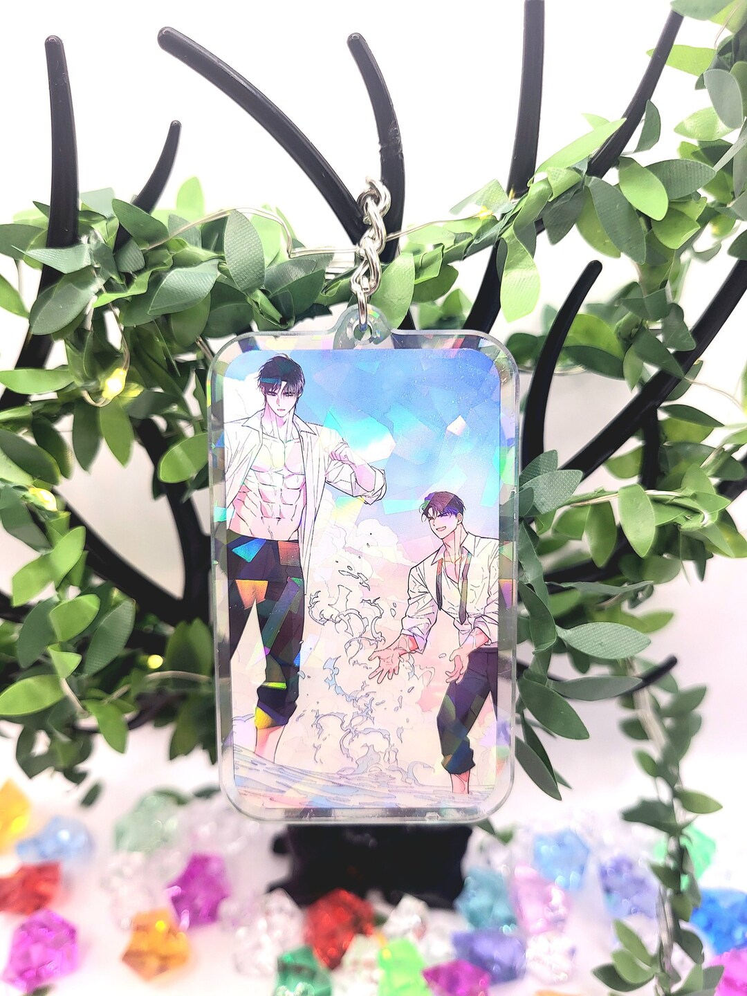 Yoo Taehyuk & Hyo-un BL | Acrylic Keychain | Rainbow Holographic ...