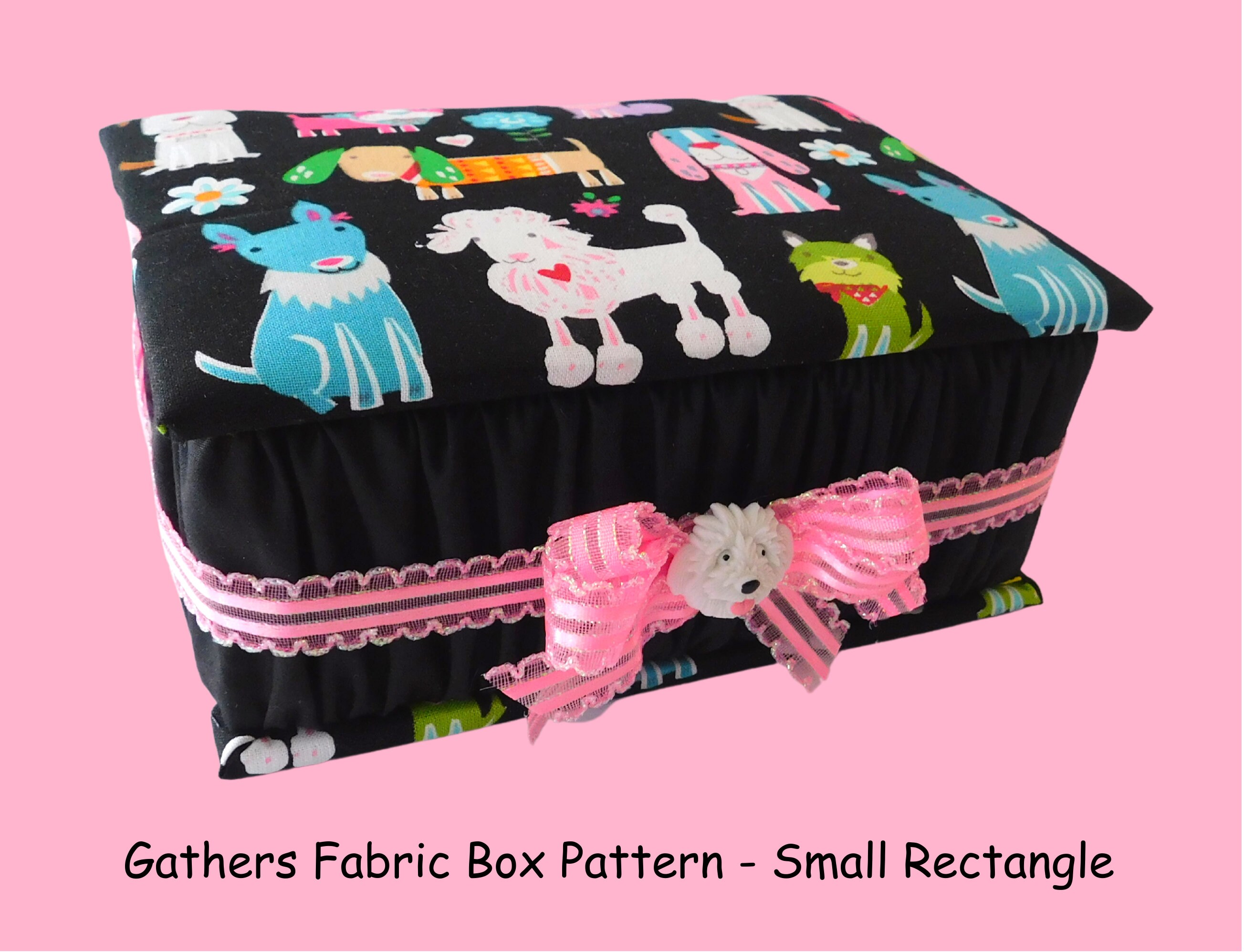 Fabric Box Pattern, Easy DIY, Digital Craft, Personalize Home Décor ...