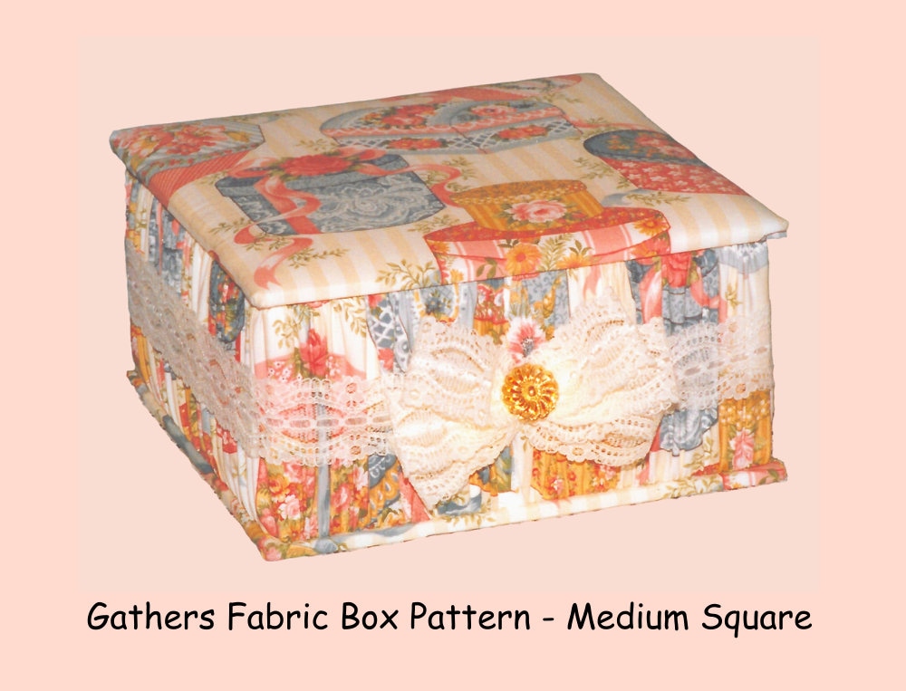 Fabric Box Pattern, Easy DIY Craft, Customize Matching Home Décor ...