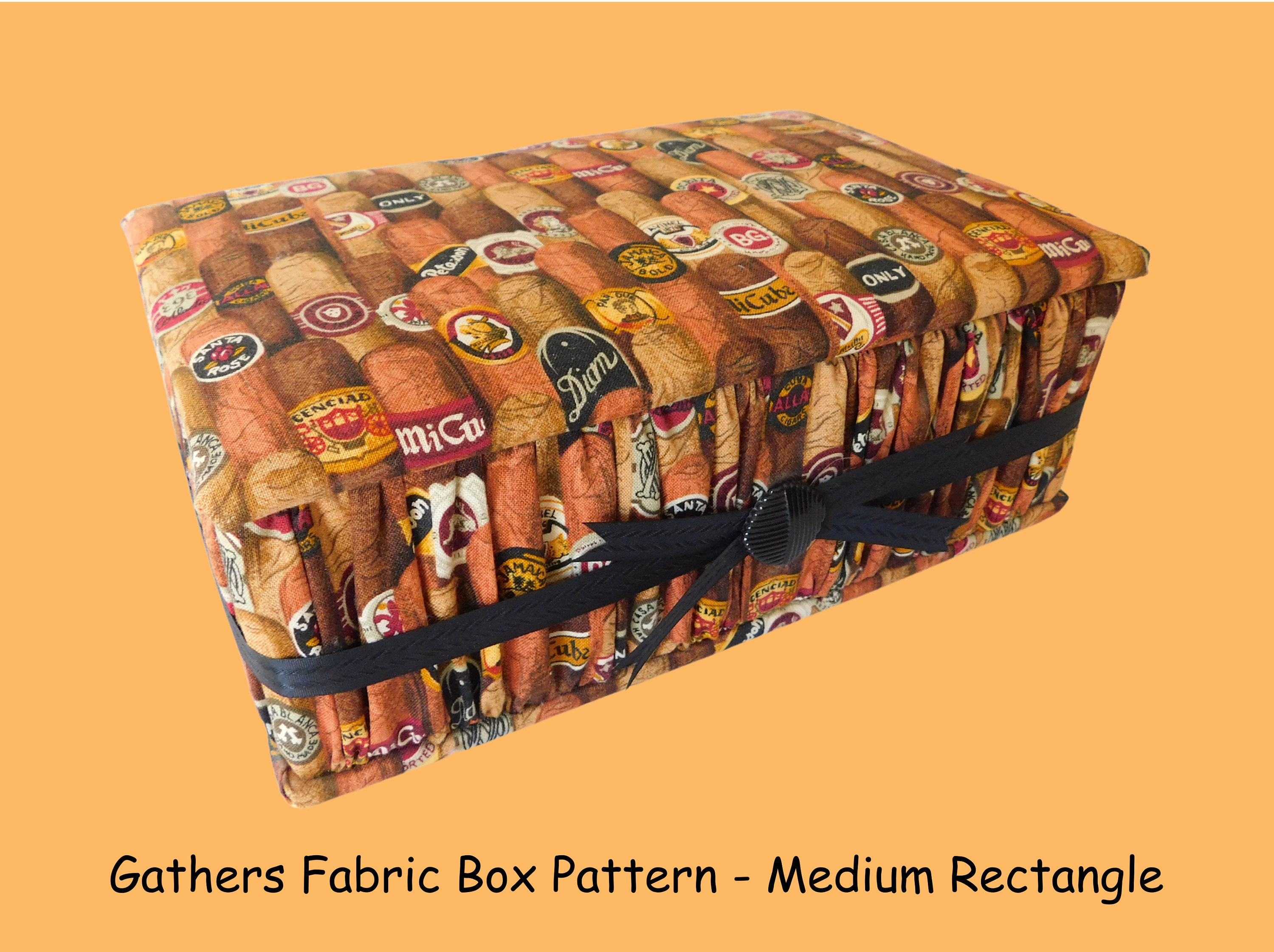 Fabric Box Pattern, Easy DIY Project, Digital Craft, Holiday Gift ...