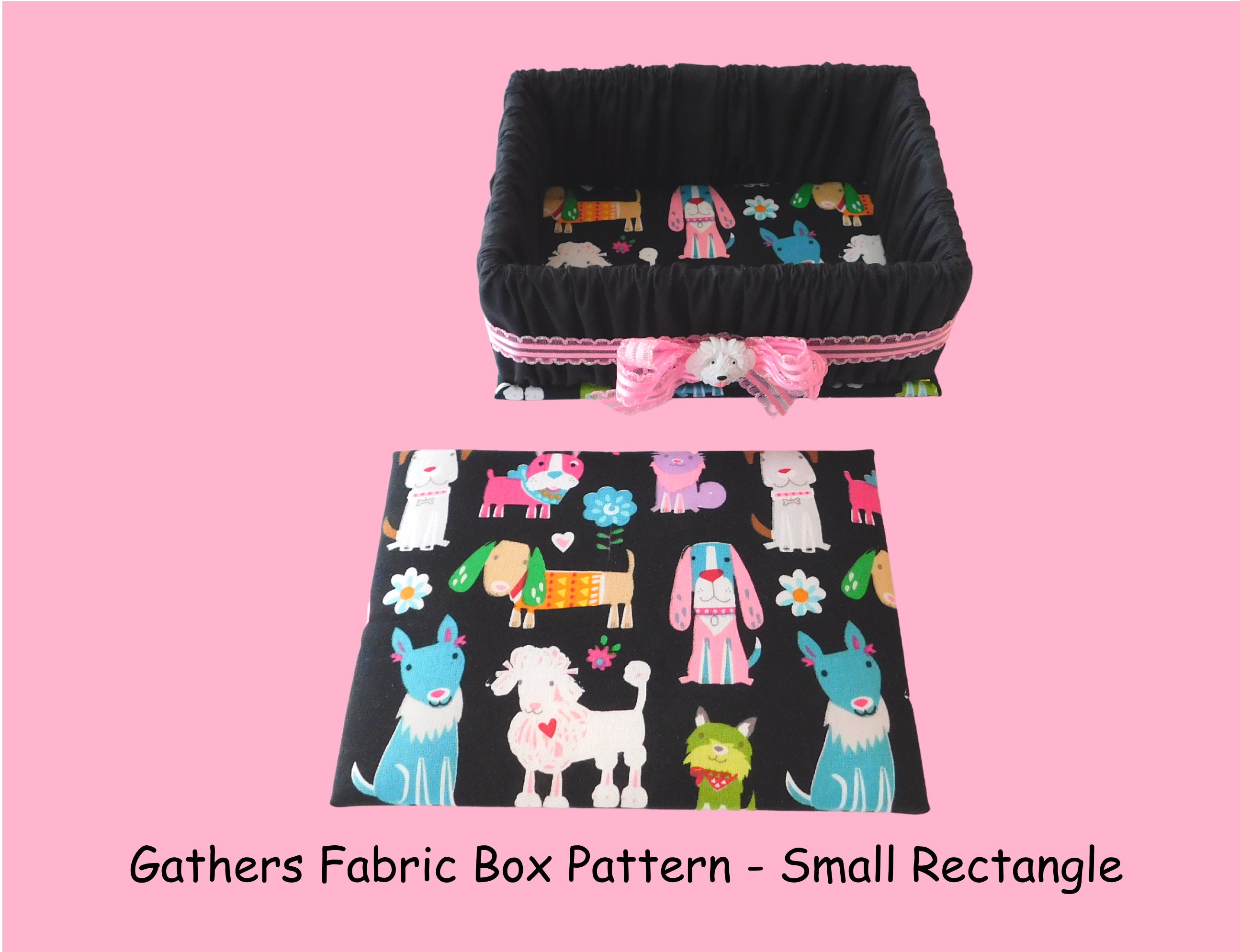 Fabric Box Pattern, Easy DIY, Digital Craft, Personalize Home Décor ...