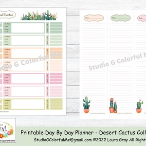 Desert Cactus Planner Bundle, Day, Week, Month (printable) - Etsy