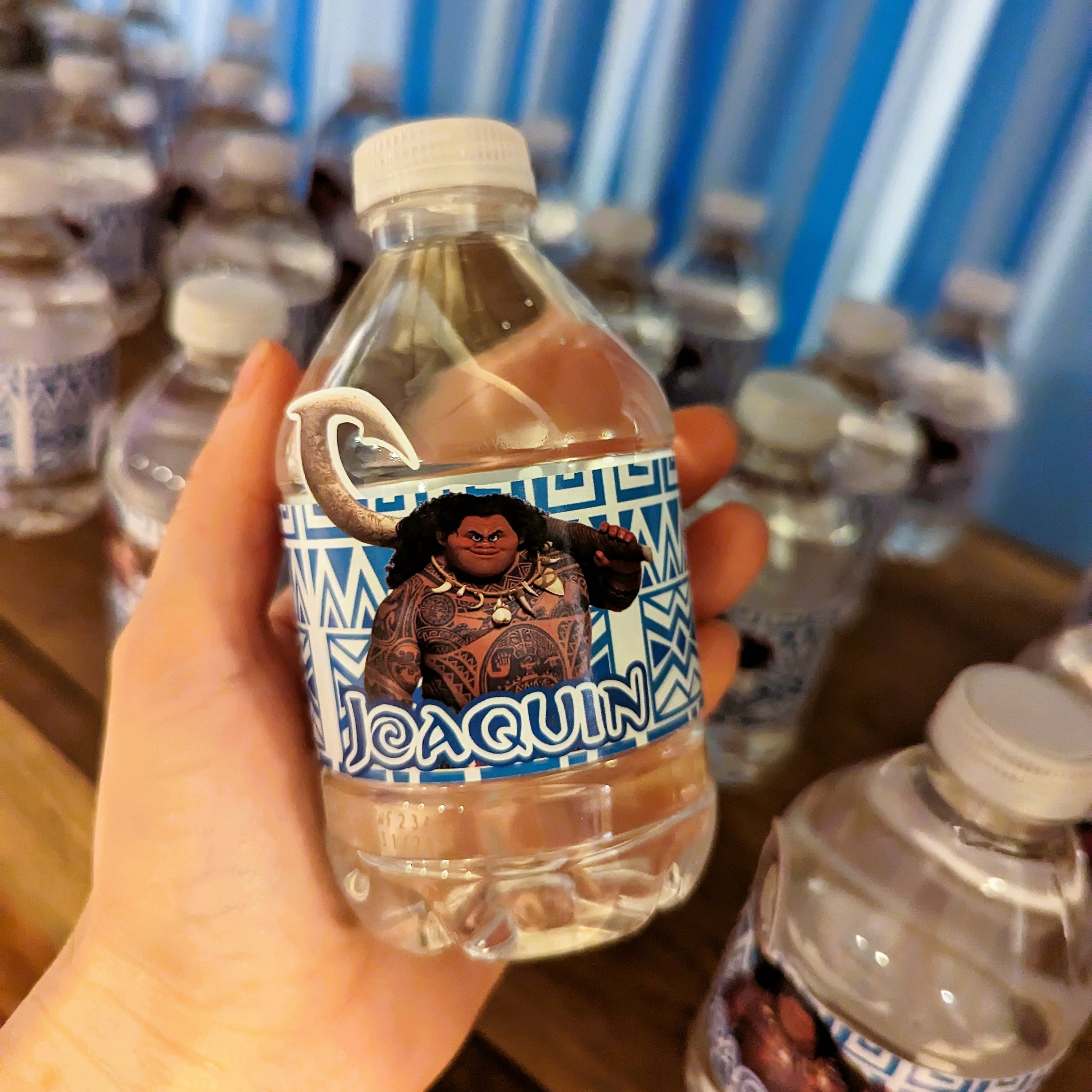Maui Water Bottle Labels/maui From Moana Birthday Party Decorations ...