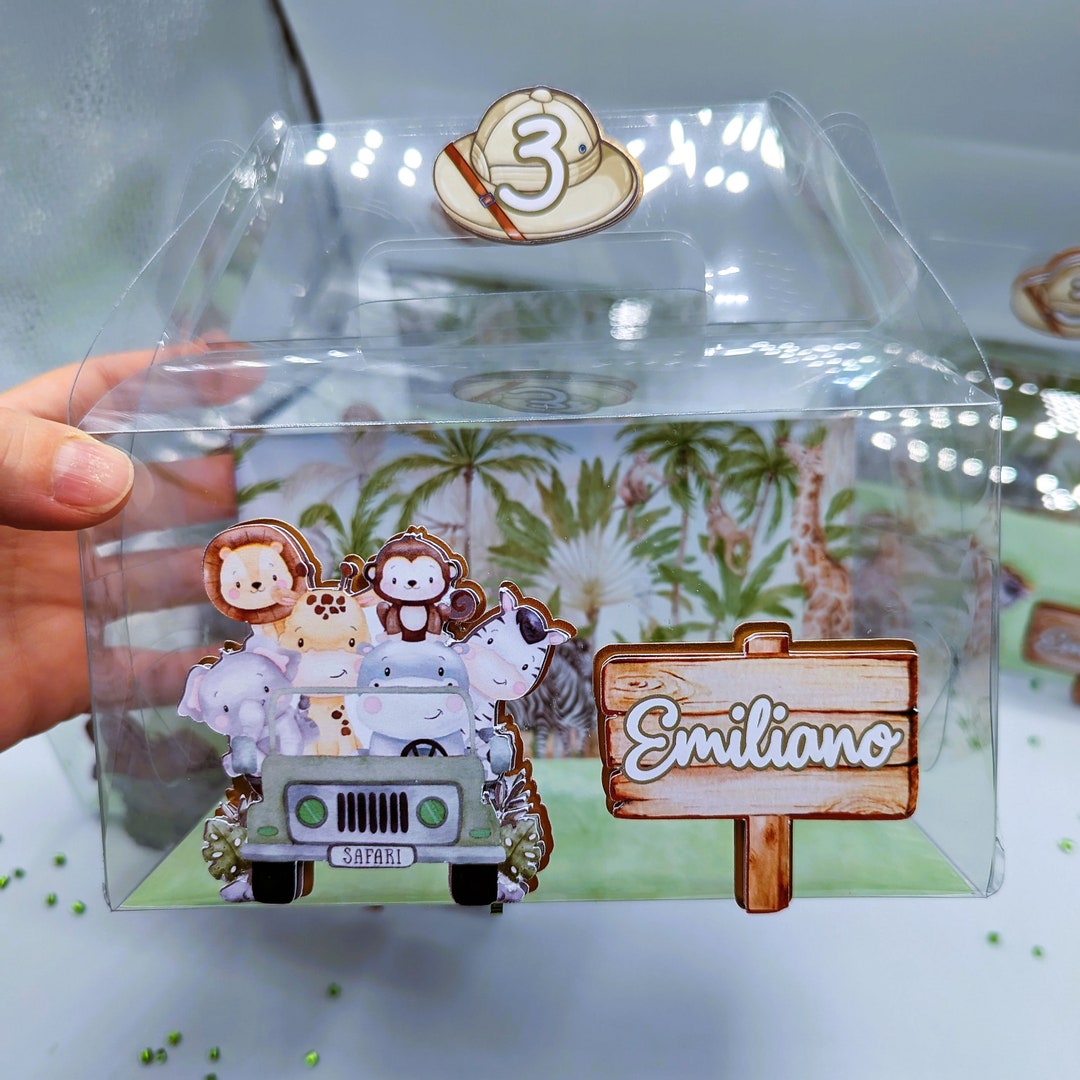 Baby Safari Favor Box/baby Safari/personalized Safari Gable Favor Box ...