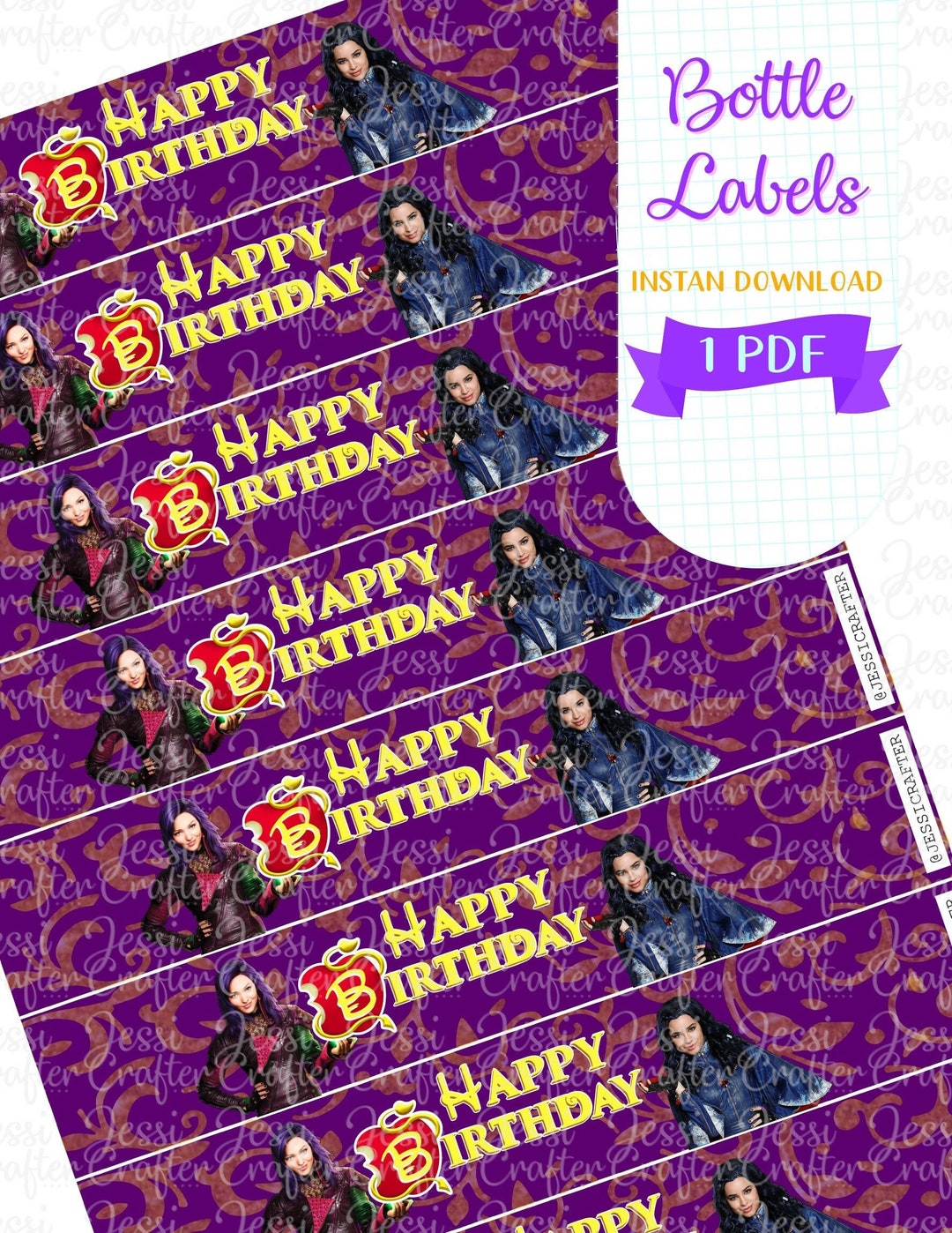 Printable Descendants/birthday Party Decorations/party Decoration ...