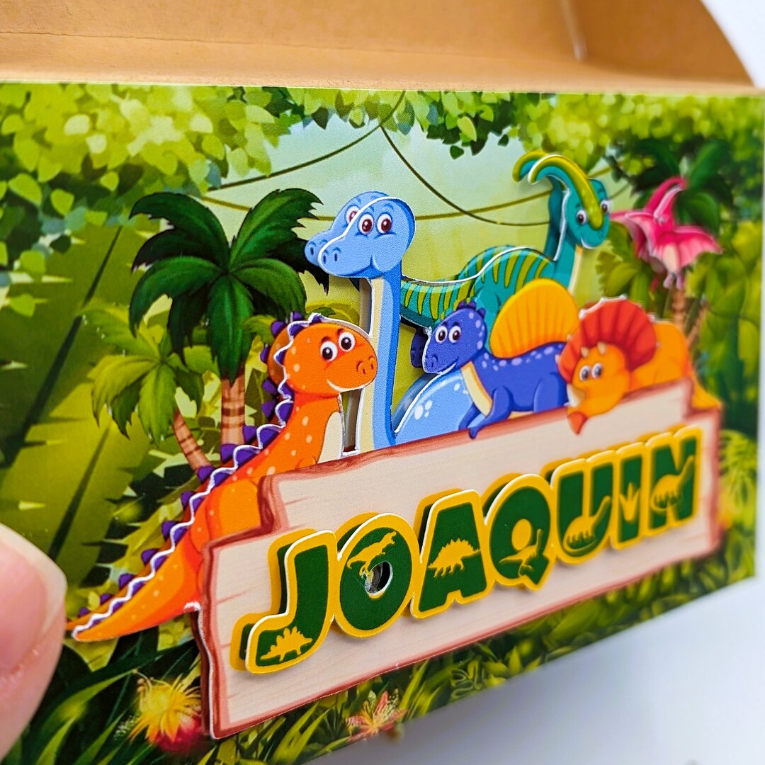 Dinosaur Baby Box/baby Dinosaurs/personalized Dinosaurs Gable Favor Box ...