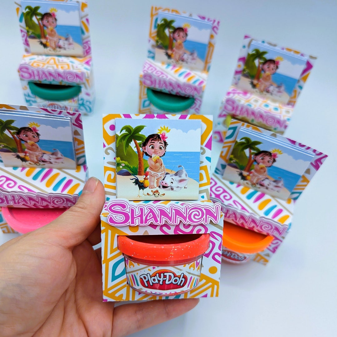 Moana Play-doh Box/play-doh Party Favor/moana Party Favors/moana Play ...