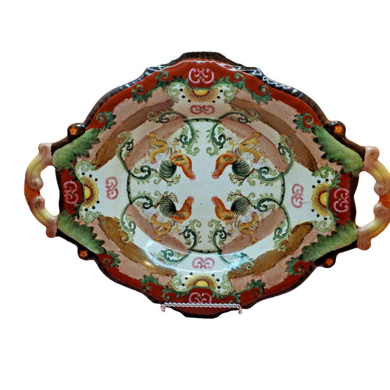 Vintage Chinese Antique Huarong Tang Zhi - Two Handled Serving Tray - Etsy