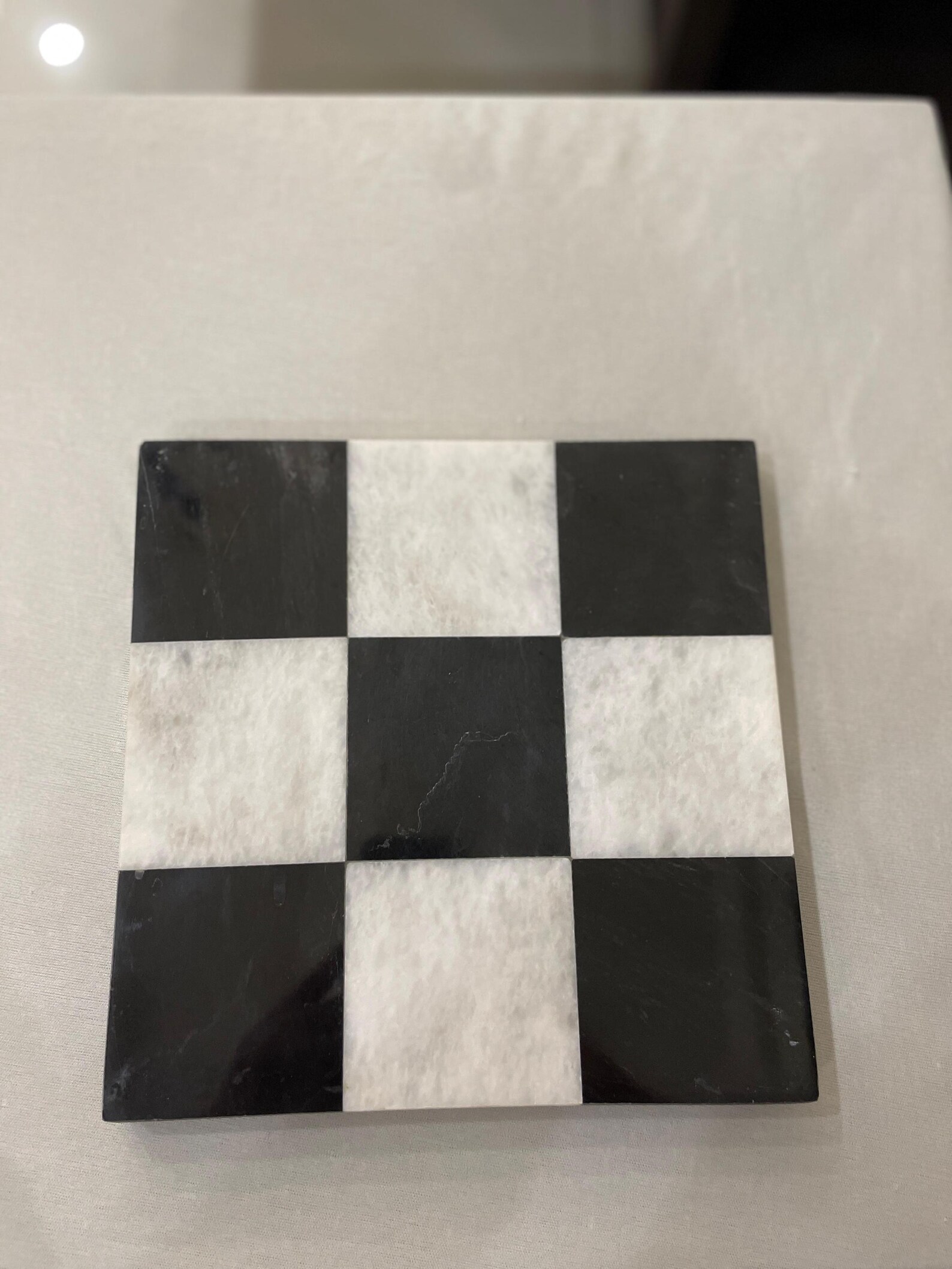 Marble Checker Set With Storage Case – Black & White Stone Board Game ...