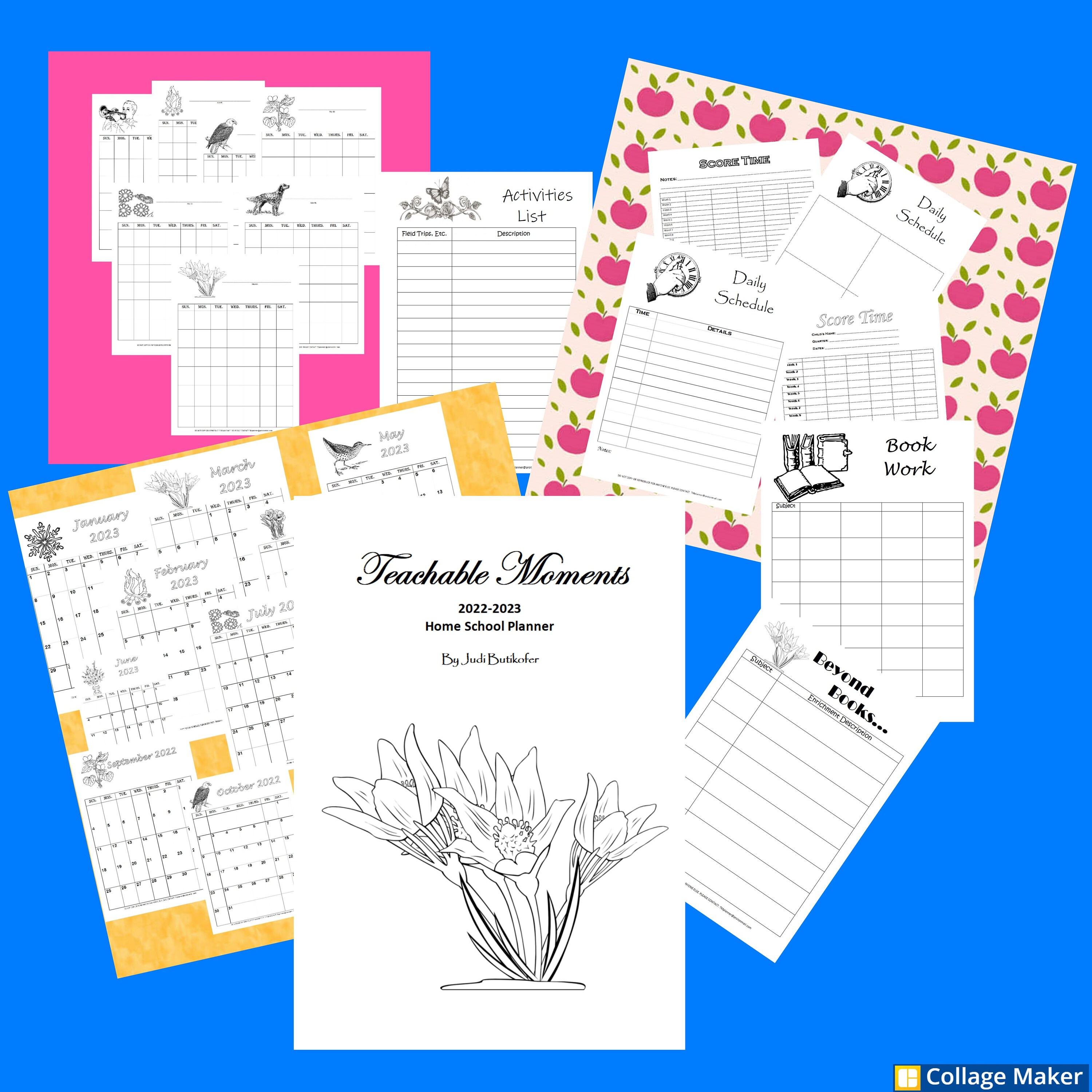 Learning & School homeschool planner printable planner coloring planner ...