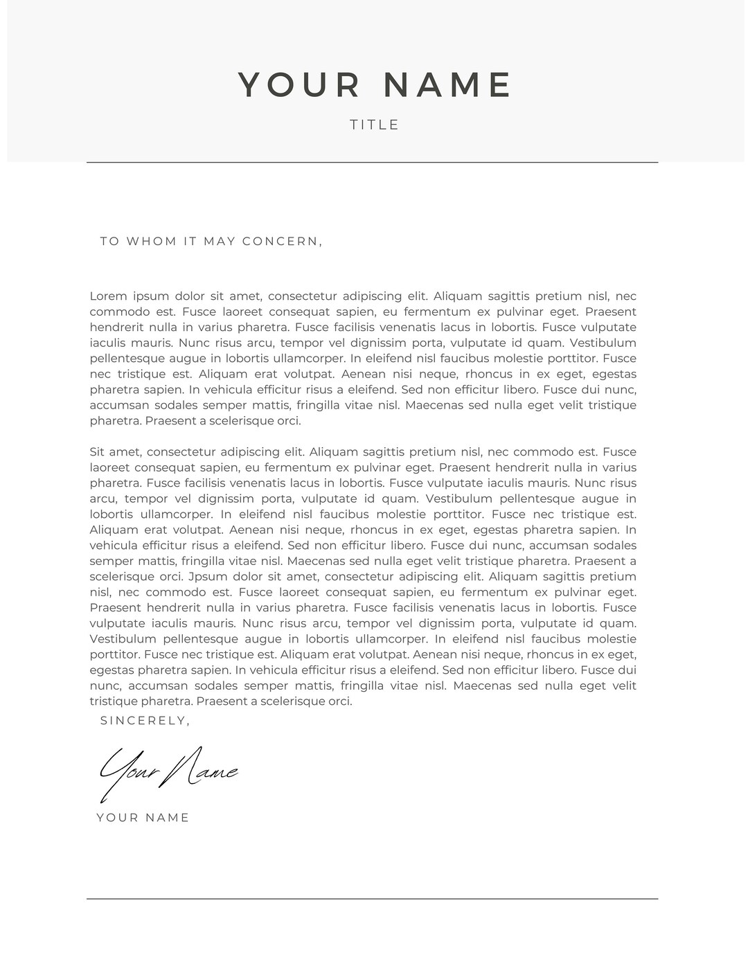 Editable Resume Template Downloadable Customizable Professional CV ...