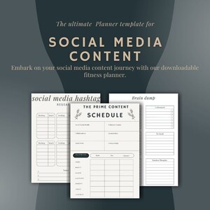 Editable Content Planner Template, Social Media Tracker, Content ...