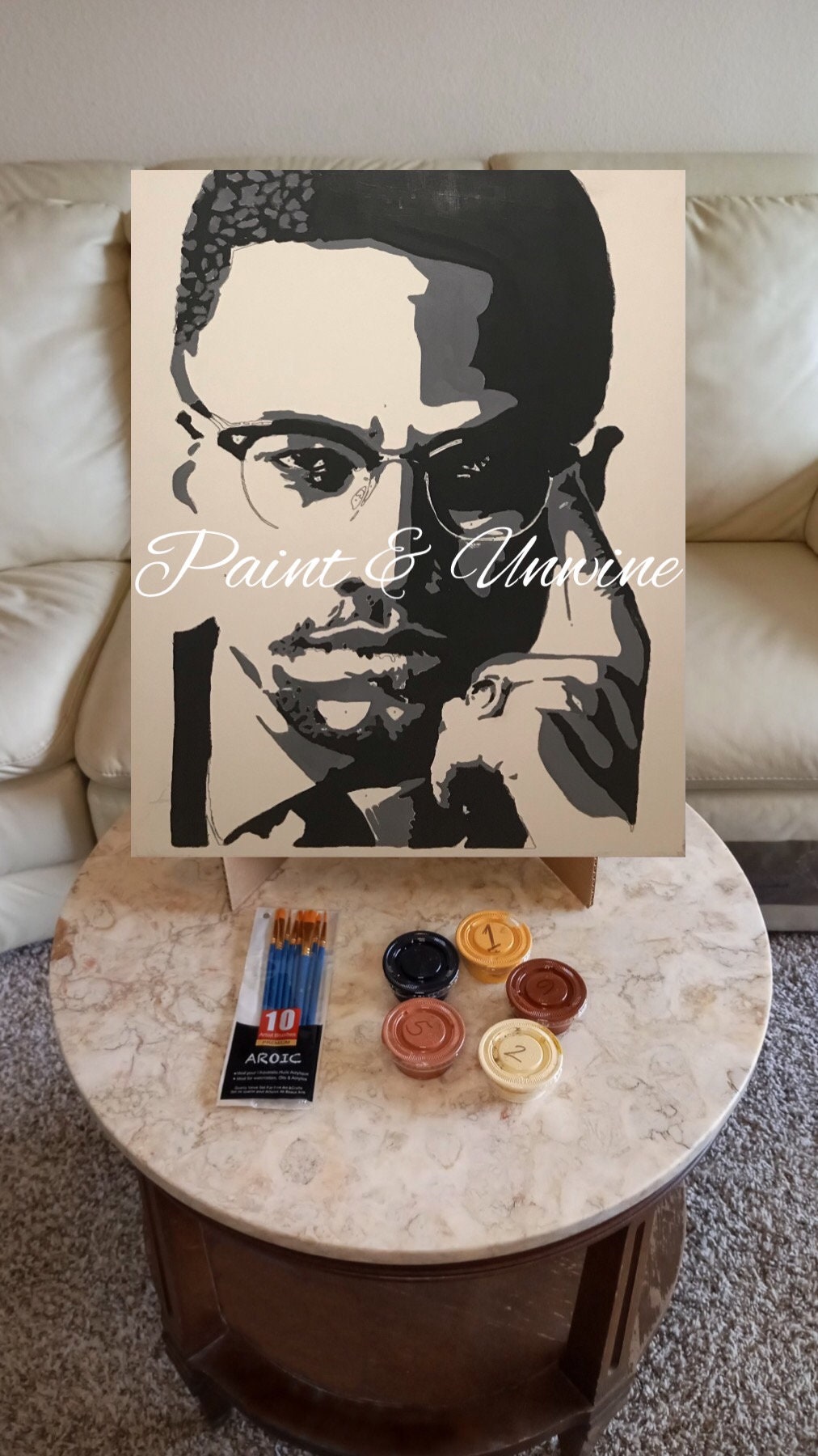 Malcolm X Paint by Numbers Kit - Etsy