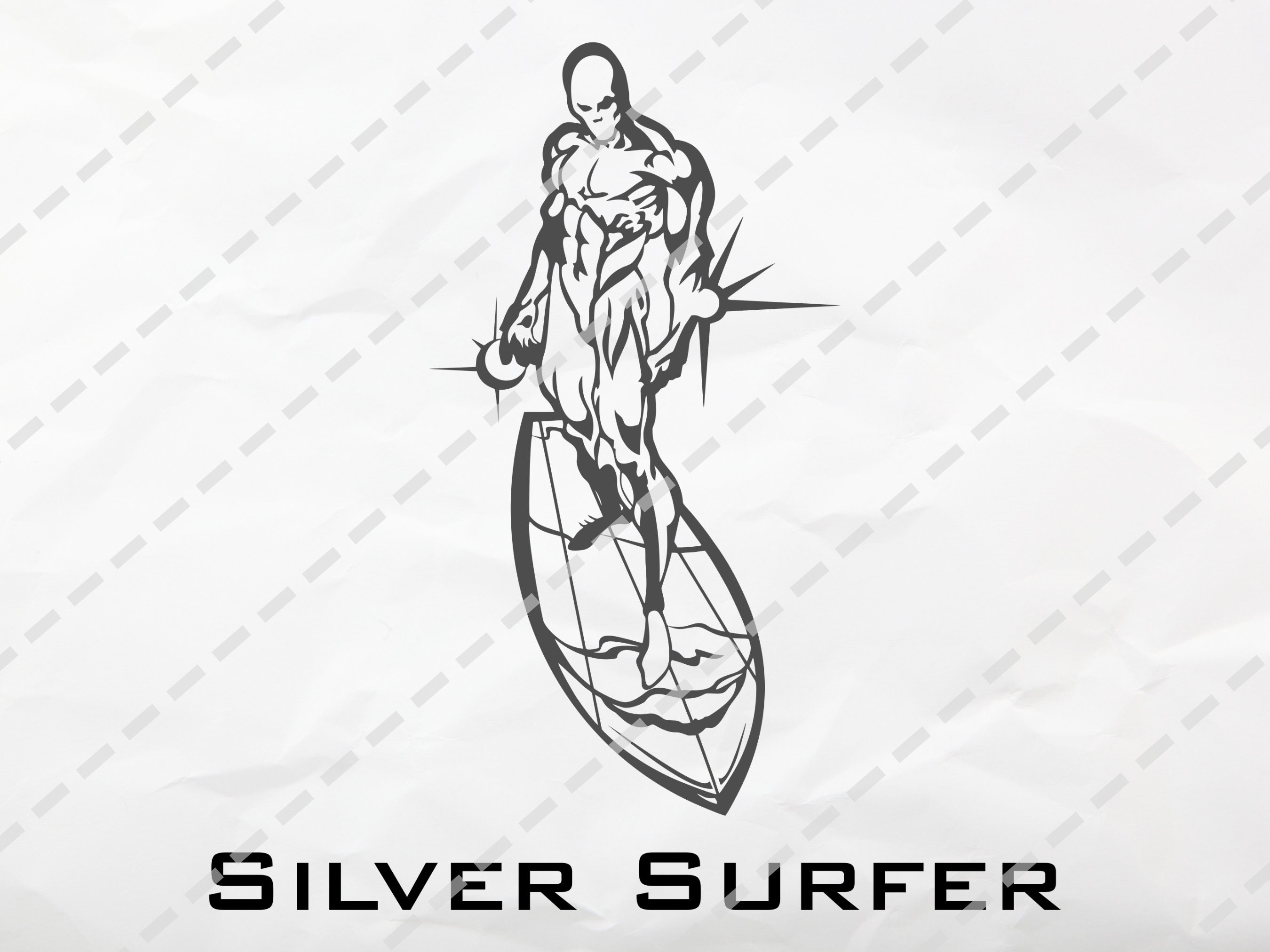 Silver Surfer Logo SVG PNG Instant Download Dateien | Etsy