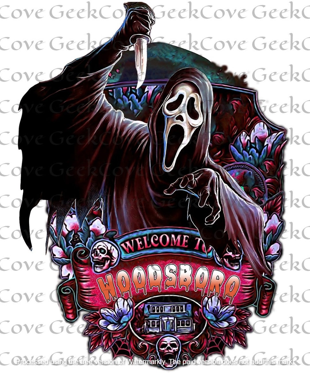 Scream Welcome to Woodboro Halloween Silhouette PNG, Woodsboro Png ...