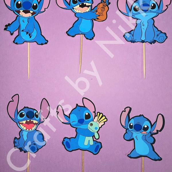 Stitch Cupcake Decor - Etsy