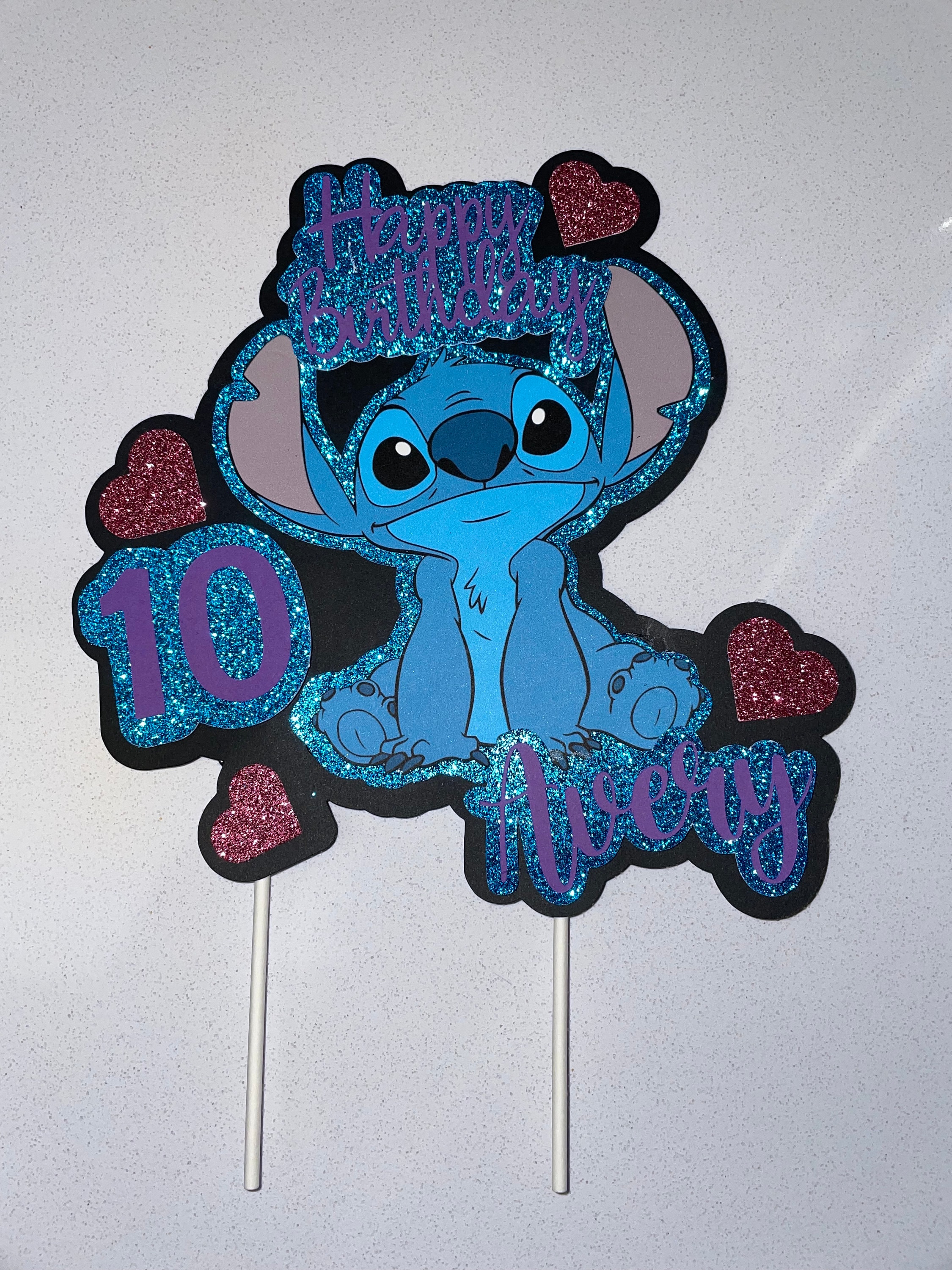 Stitch Personalized Cake Topper - Etsy