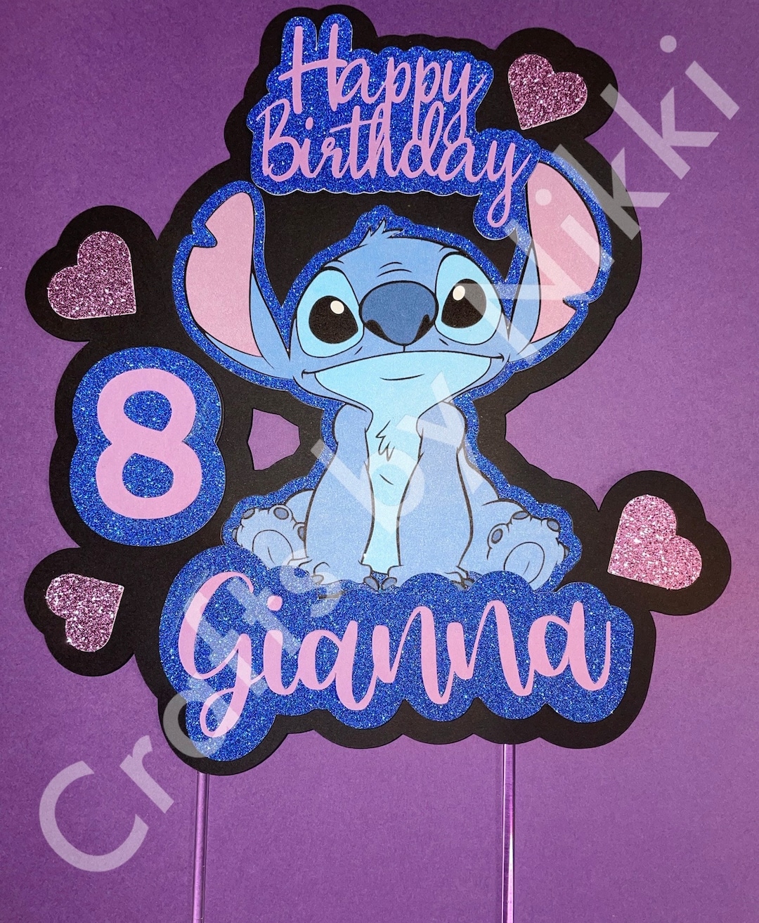Stitch Personalized Cake Topper - Etsy