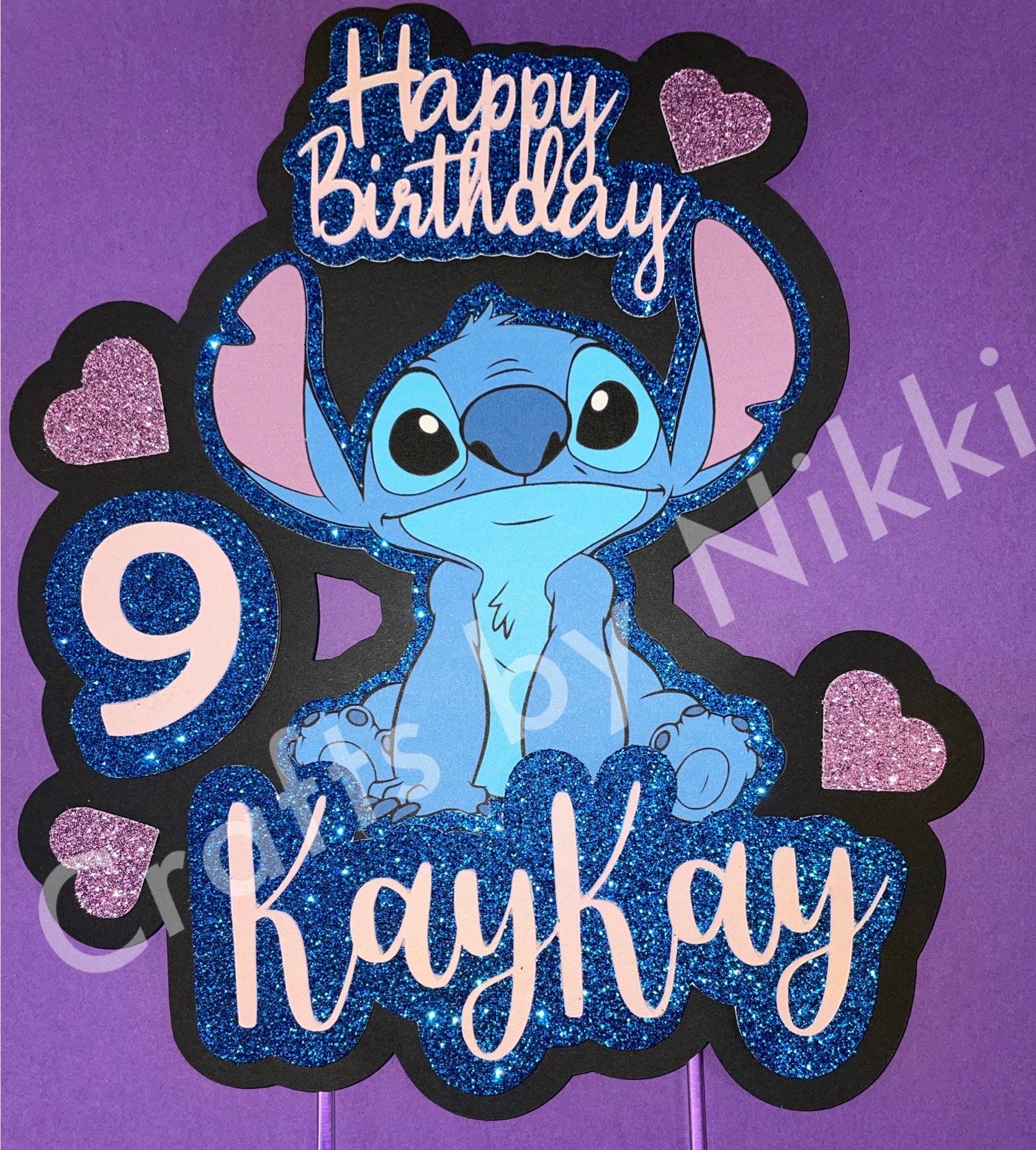Stitch Personalized Cake Topper - Etsy