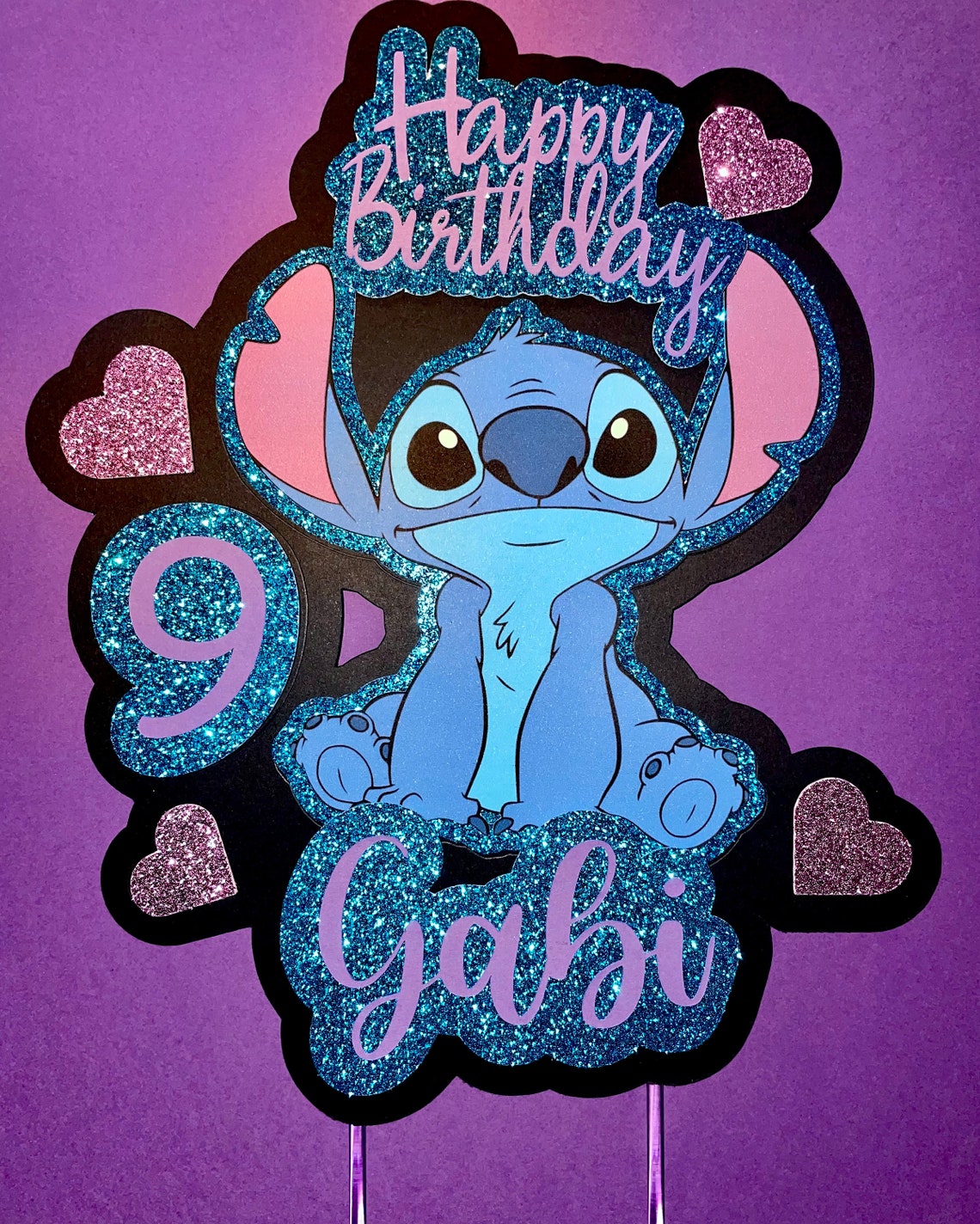 Stitch Personalized Cake Topper - Etsy