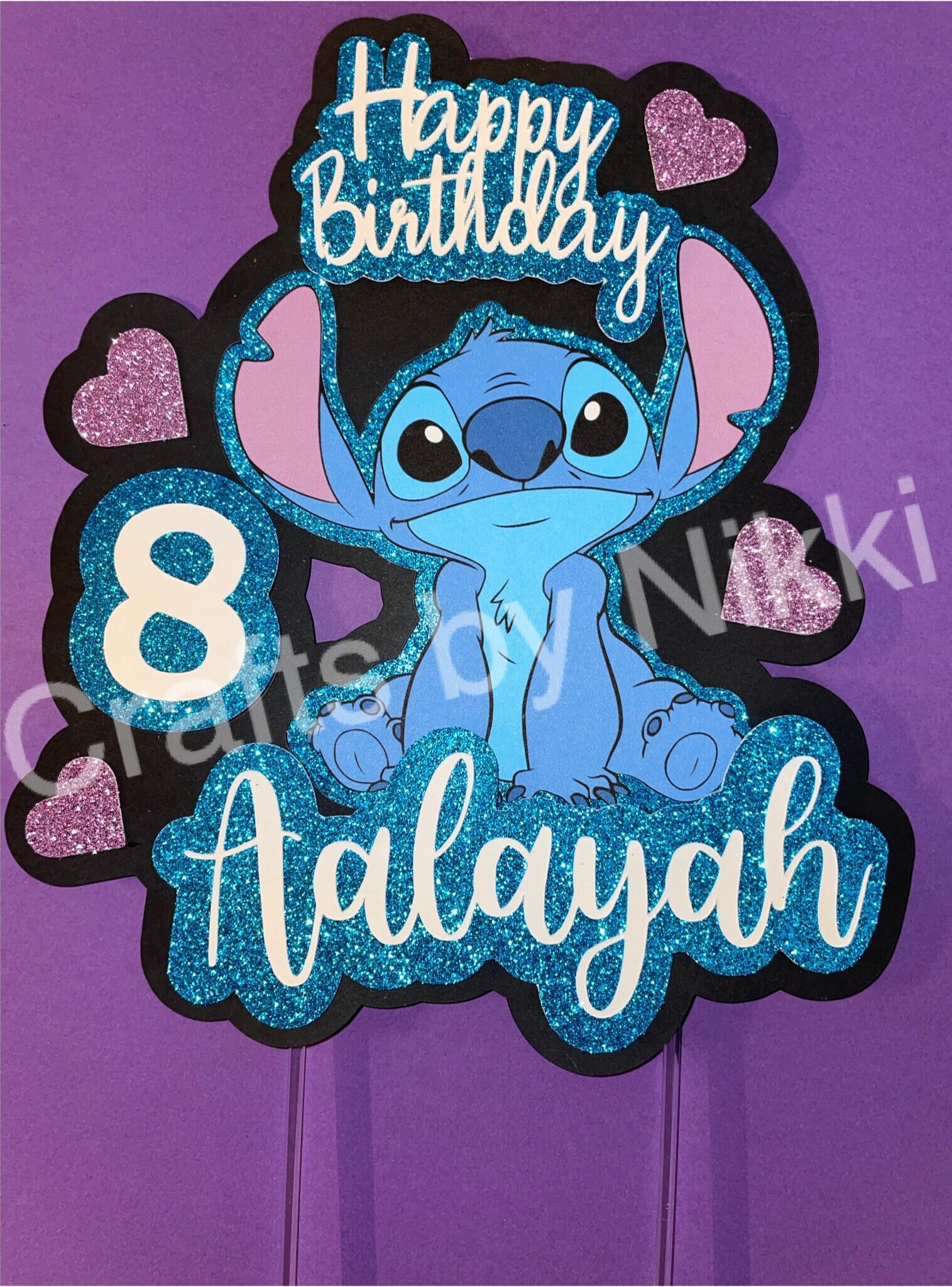 Stitch Personalized Cake Topper - Etsy
