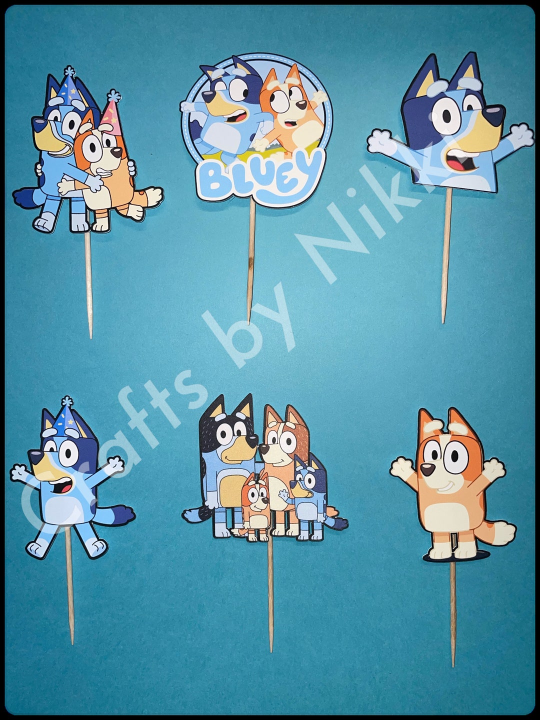 Bluey Cupcake Toppers - Etsy