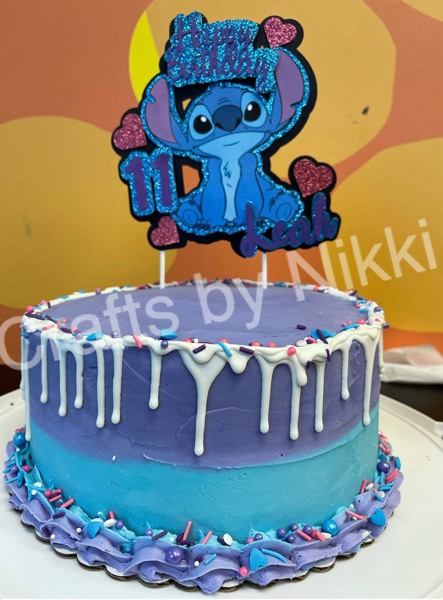 Stitch Personalized Cake Topper - Etsy