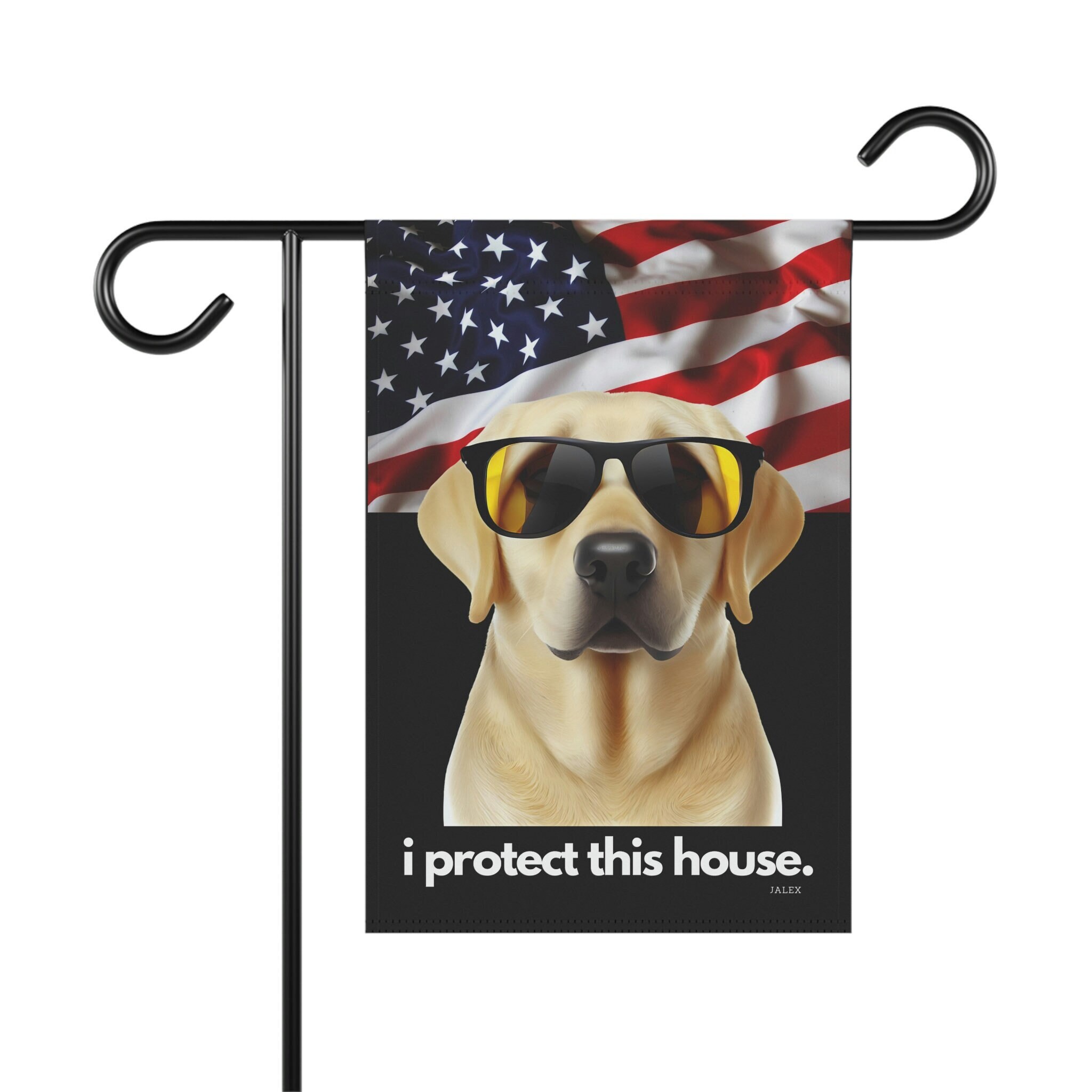 Yellow Lab Flag, Garden Flag, I Protect This House, Patriotic, USA ...