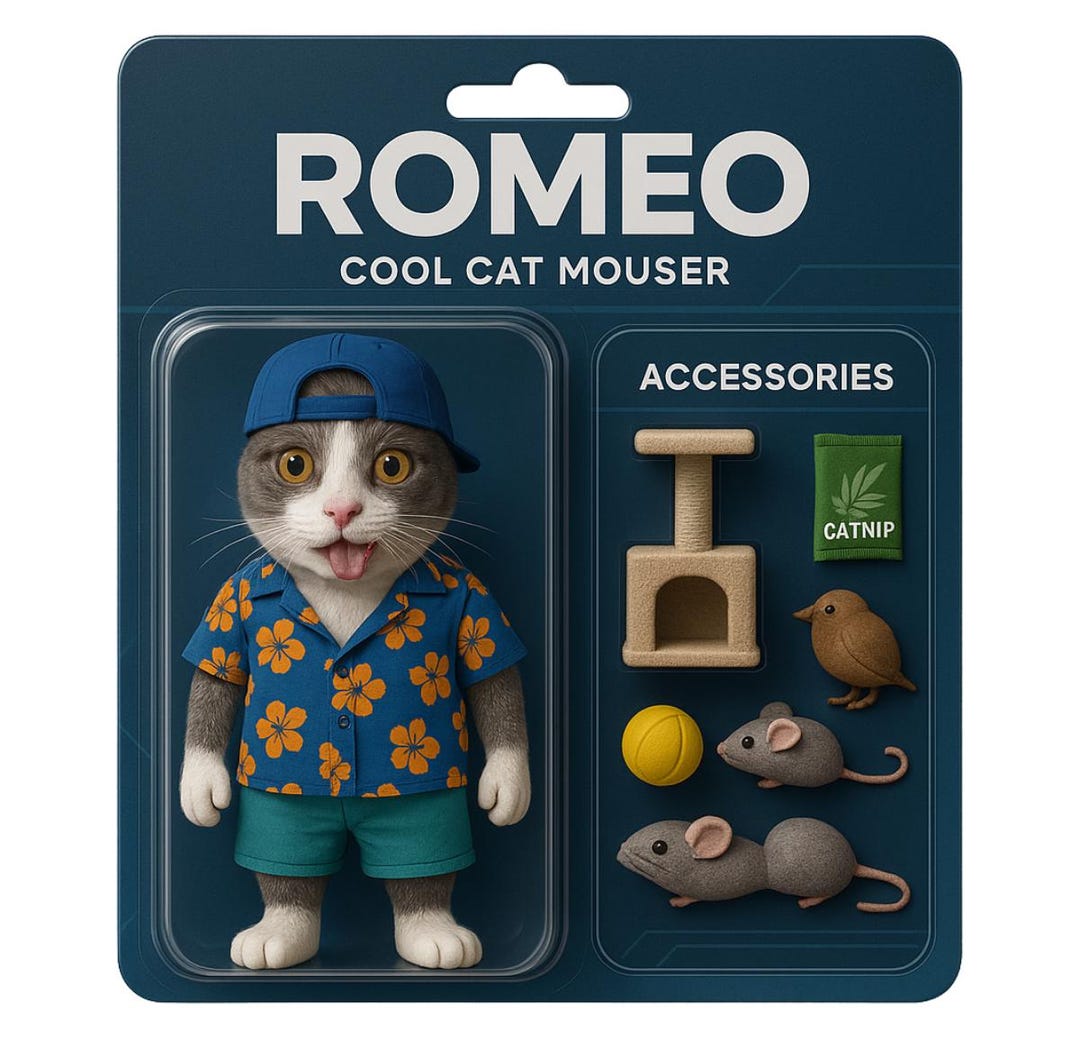 Pet Action Figure Cute Package Image Ready for Upscaling and Print on ...