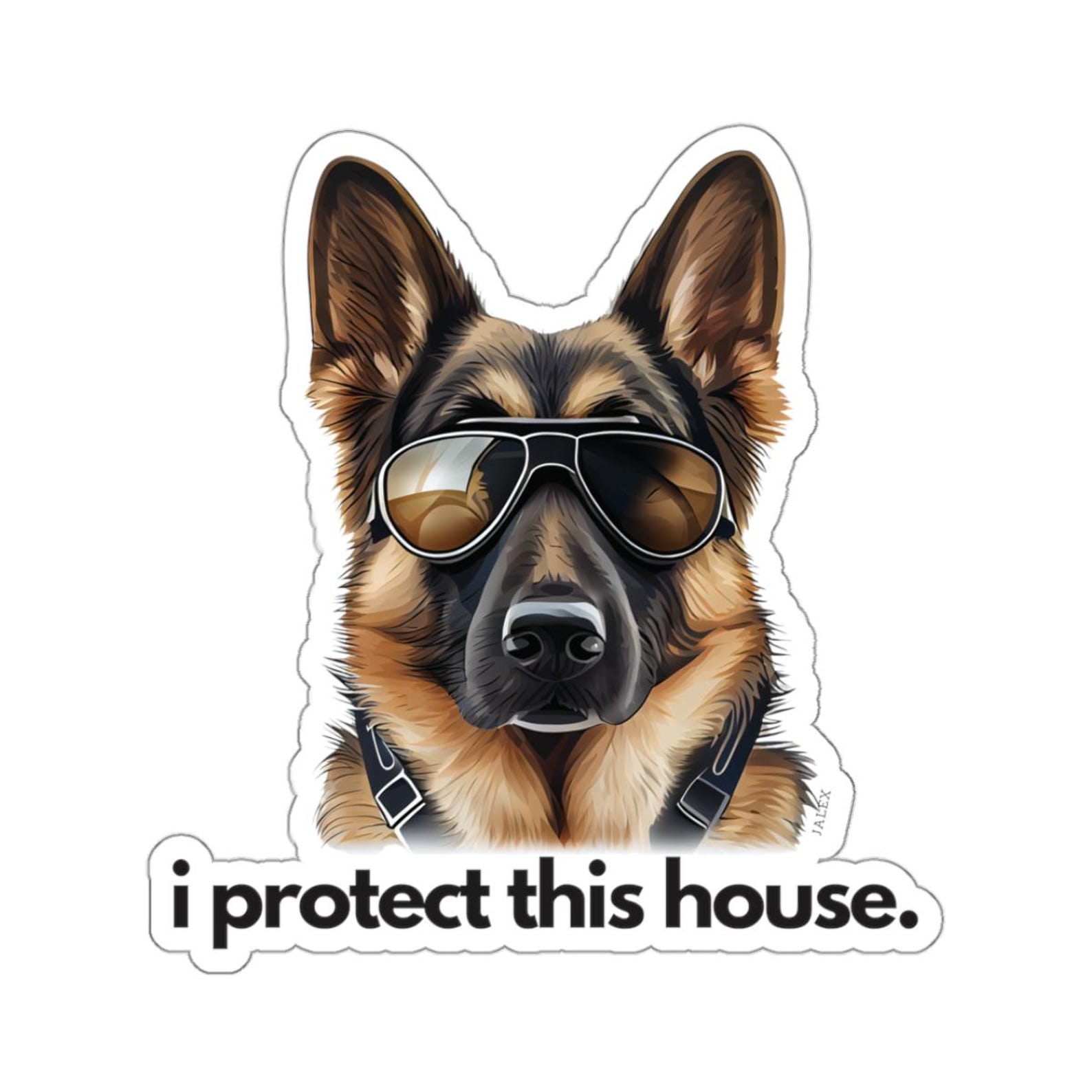 German Shepherd I Protect This House Sticker - Etsy