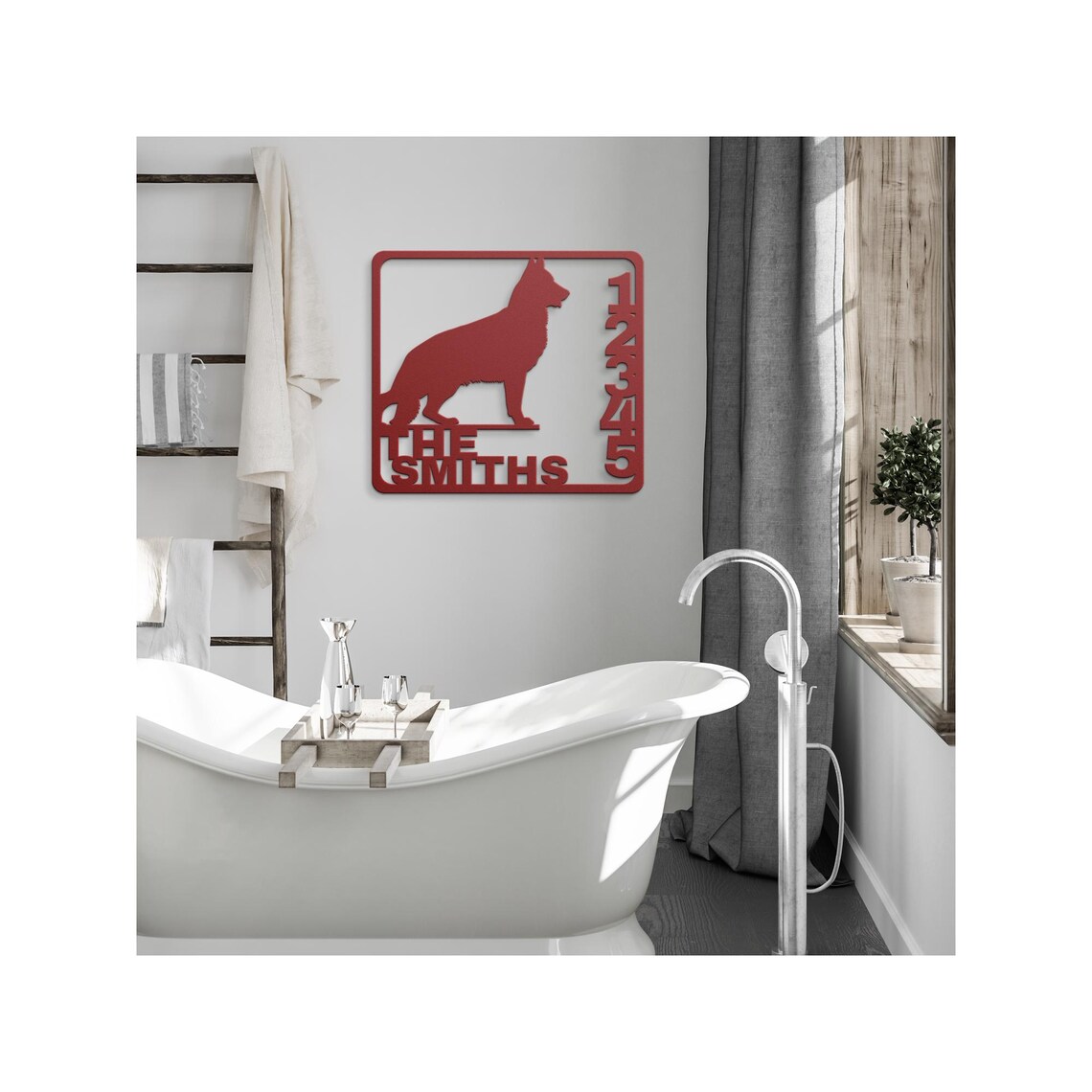 German Shepherd Customized Address Family Metal Die Cut Sign - Etsy