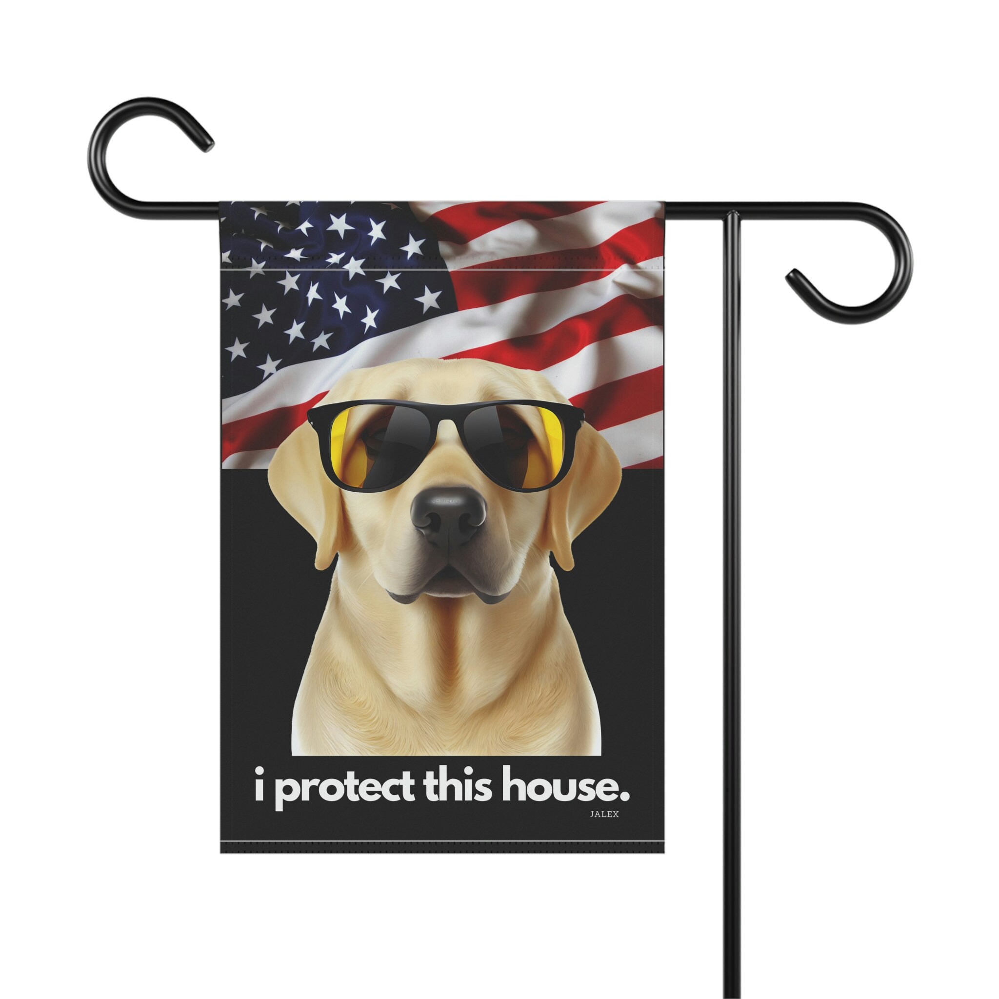 Yellow Lab Flag, Garden Flag, I Protect This House, Patriotic, USA ...