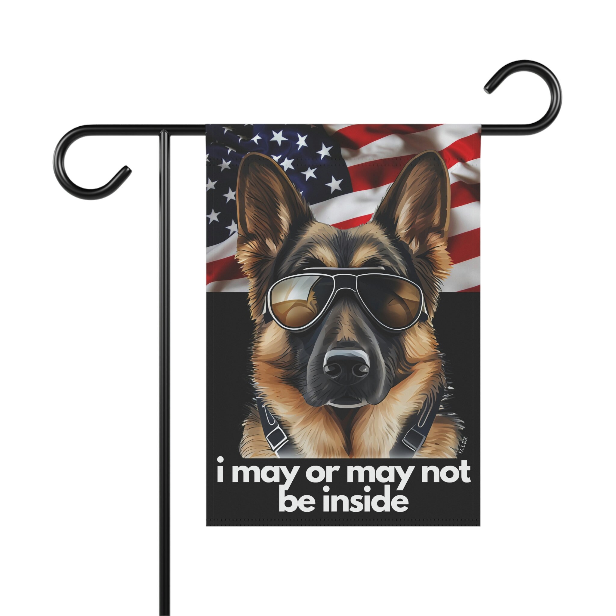 German Shepherd Flag, Garden Flag, I May or May Not Be Inside ...