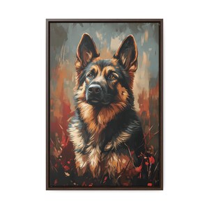 German Shepherd Abstract Painting Print Gallery Canvas Wraps, Vertical ...