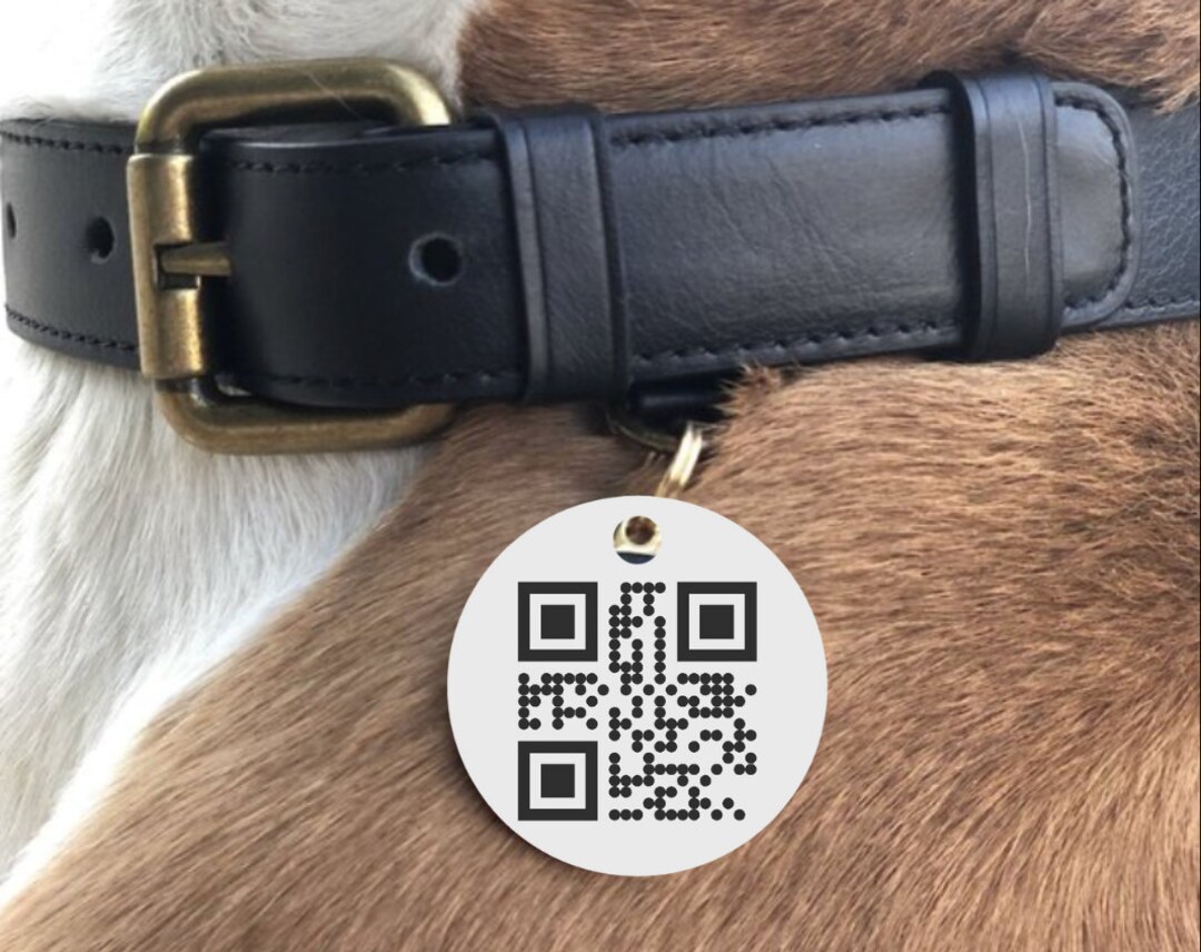 3D Printed Dog Tag With Custom QR Code Simple Strong Durable Plastic ...