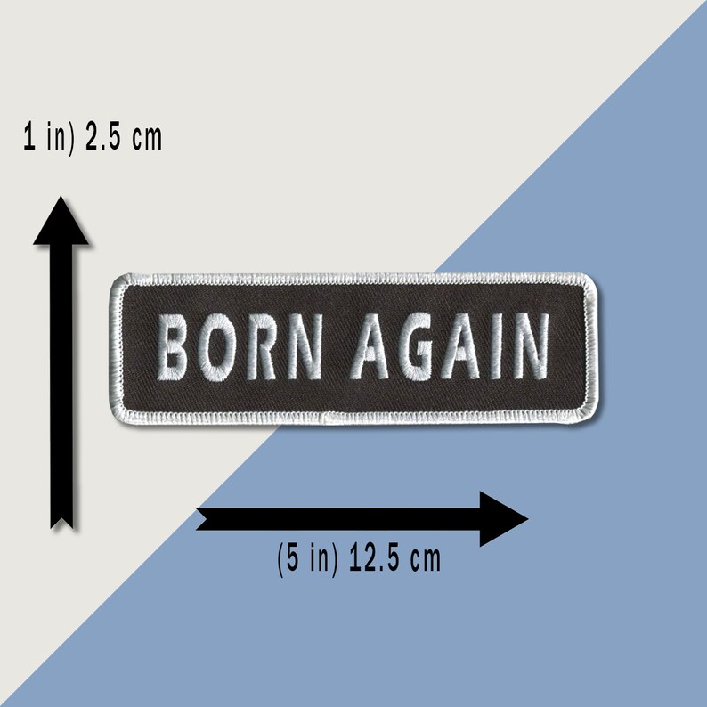 Born Again Patch | Punk Patch | Christian Patch | Sew on | Embroidery ...