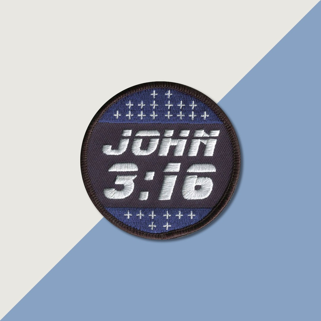 John 3:16 Patch | Punk Patch | Christian Patch | Sew on | Embroidery ...