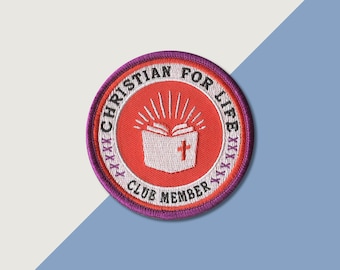 Bible Patch | Punk Patch | Christian Patch | Sew on | Embroidery ...