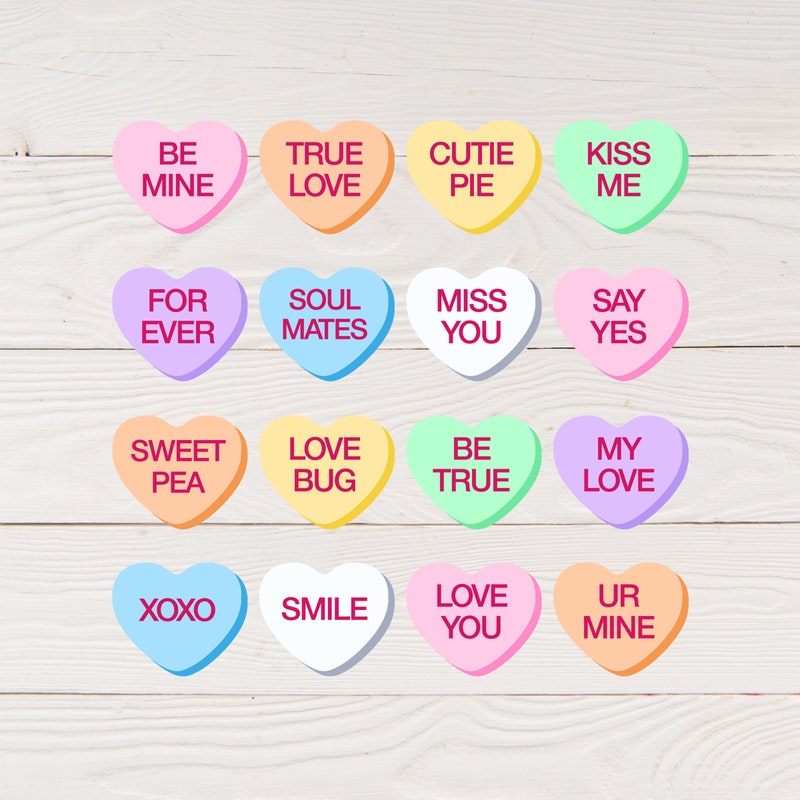 Sweetheart Candy Clipart - Etsy