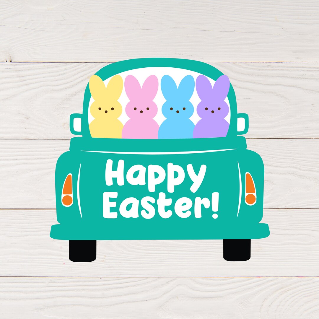 Easter Truck Svg | Easter Truck Png | Happy Easter Svg | Easter Bunny ...