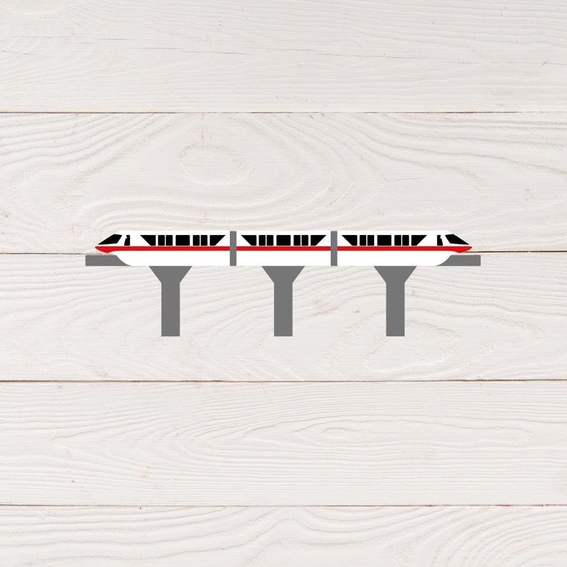 SVG File | Monorail Svg | Scrapbook Title Svg | Cut File | Die Cut ...