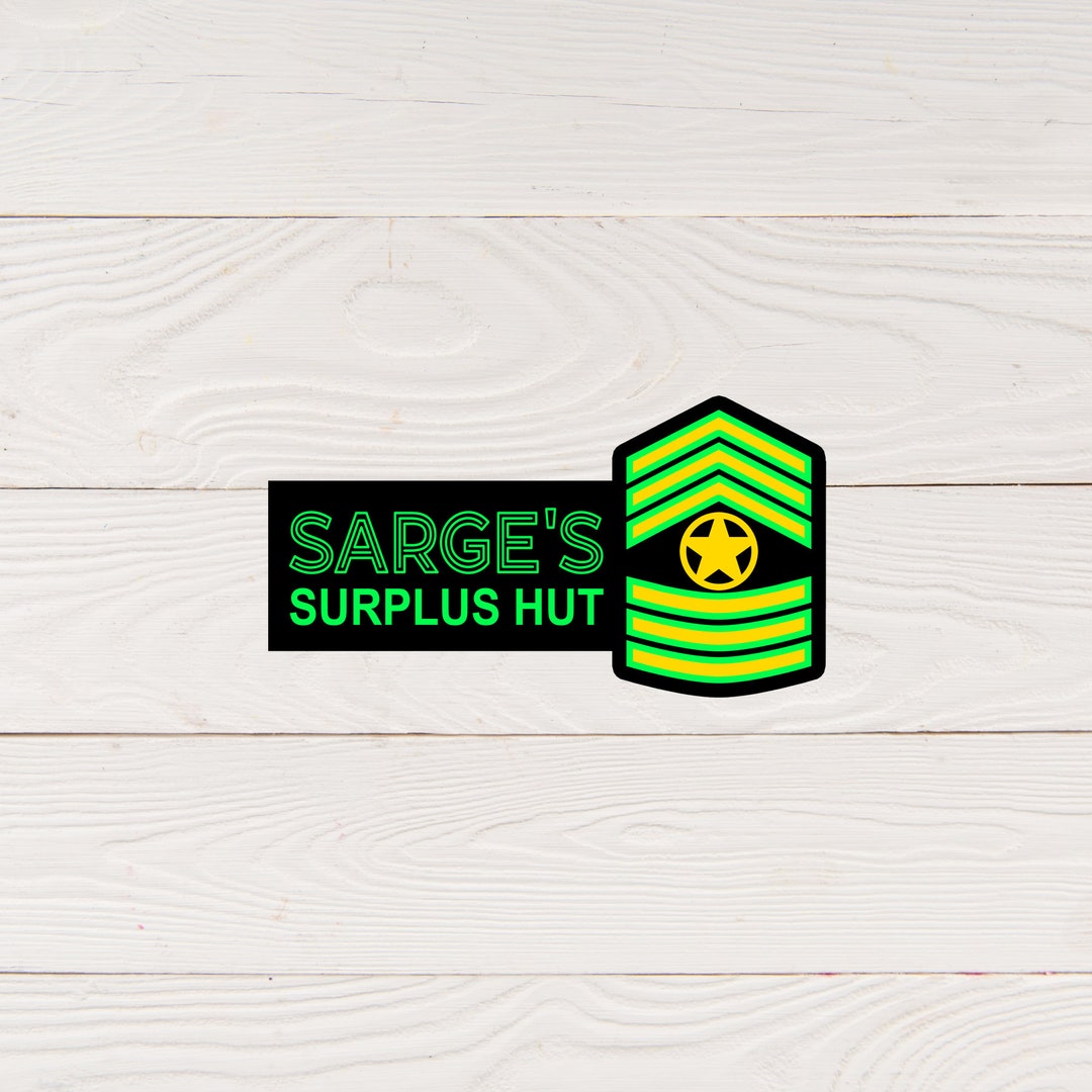 SVG File | Sarge's Surplus Svg | Scrapbook Title Svg | Cut File | Die ...
