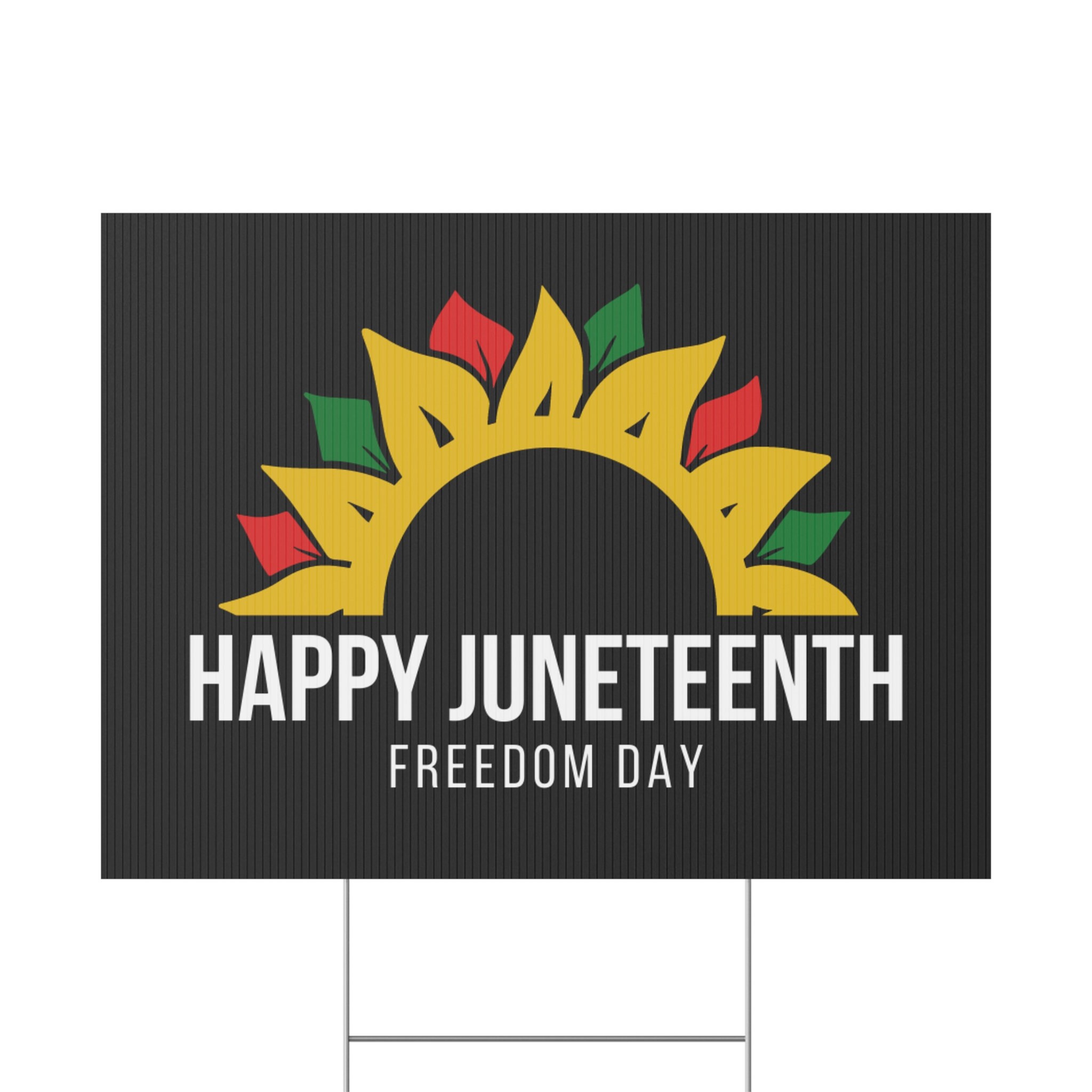 Happy Juneteenth Plastic Yard Sign Outdoor Decoration Freedom Day 1865 ...